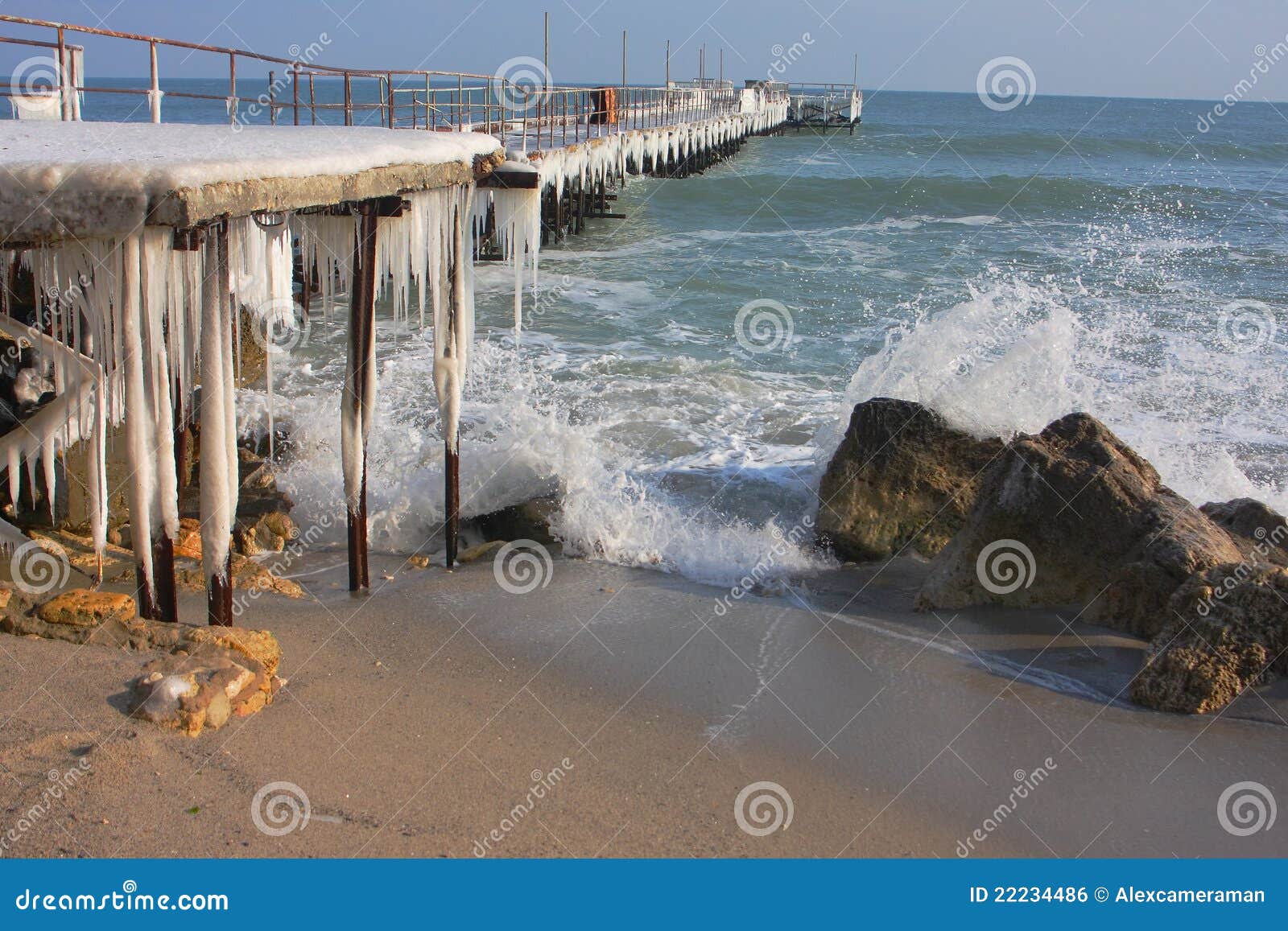 Ice bridge stock photo. Image of nature, winter, january - 22234486