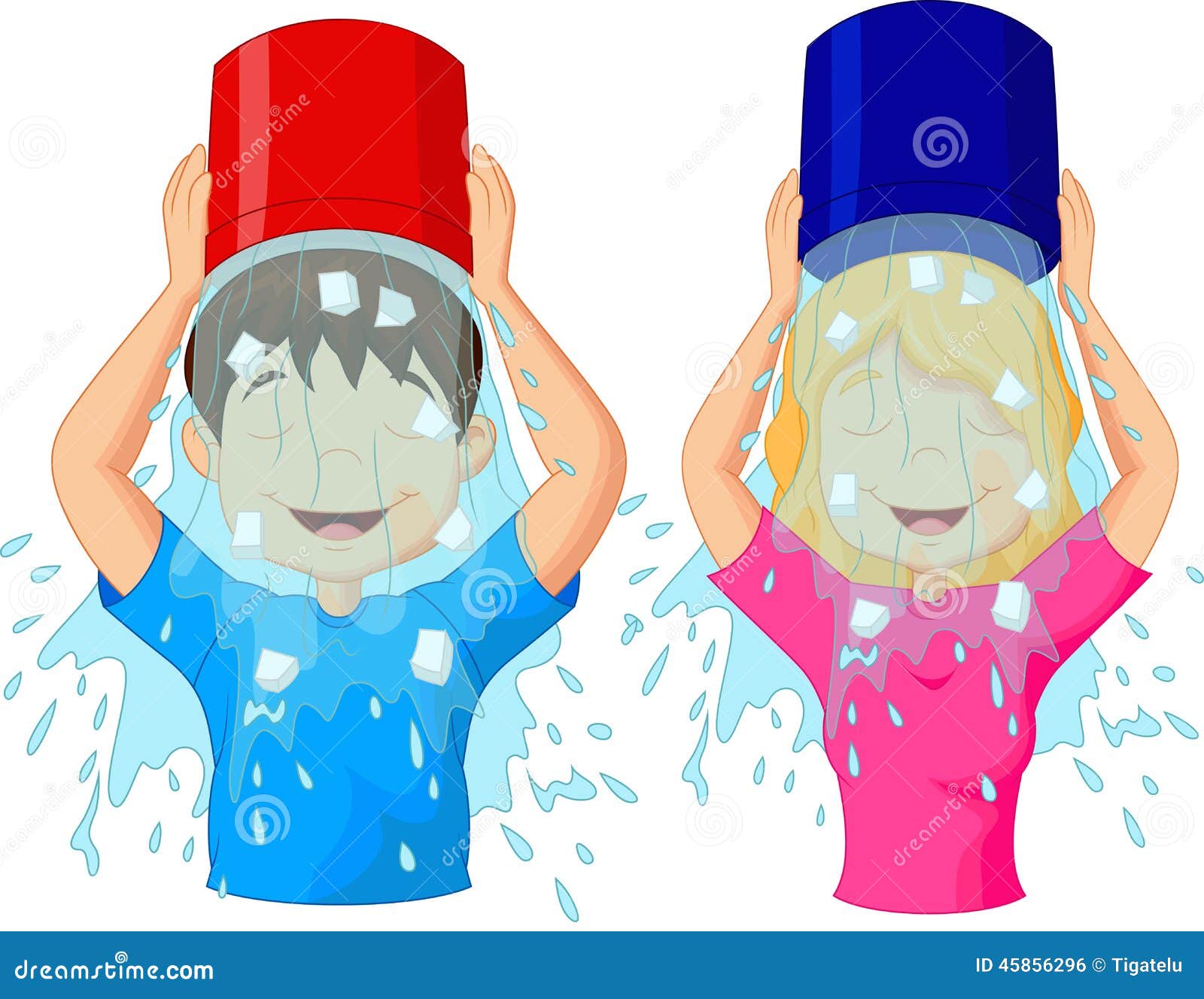 Ice bucket challenge stock vector. Illustration of funds - 45856296