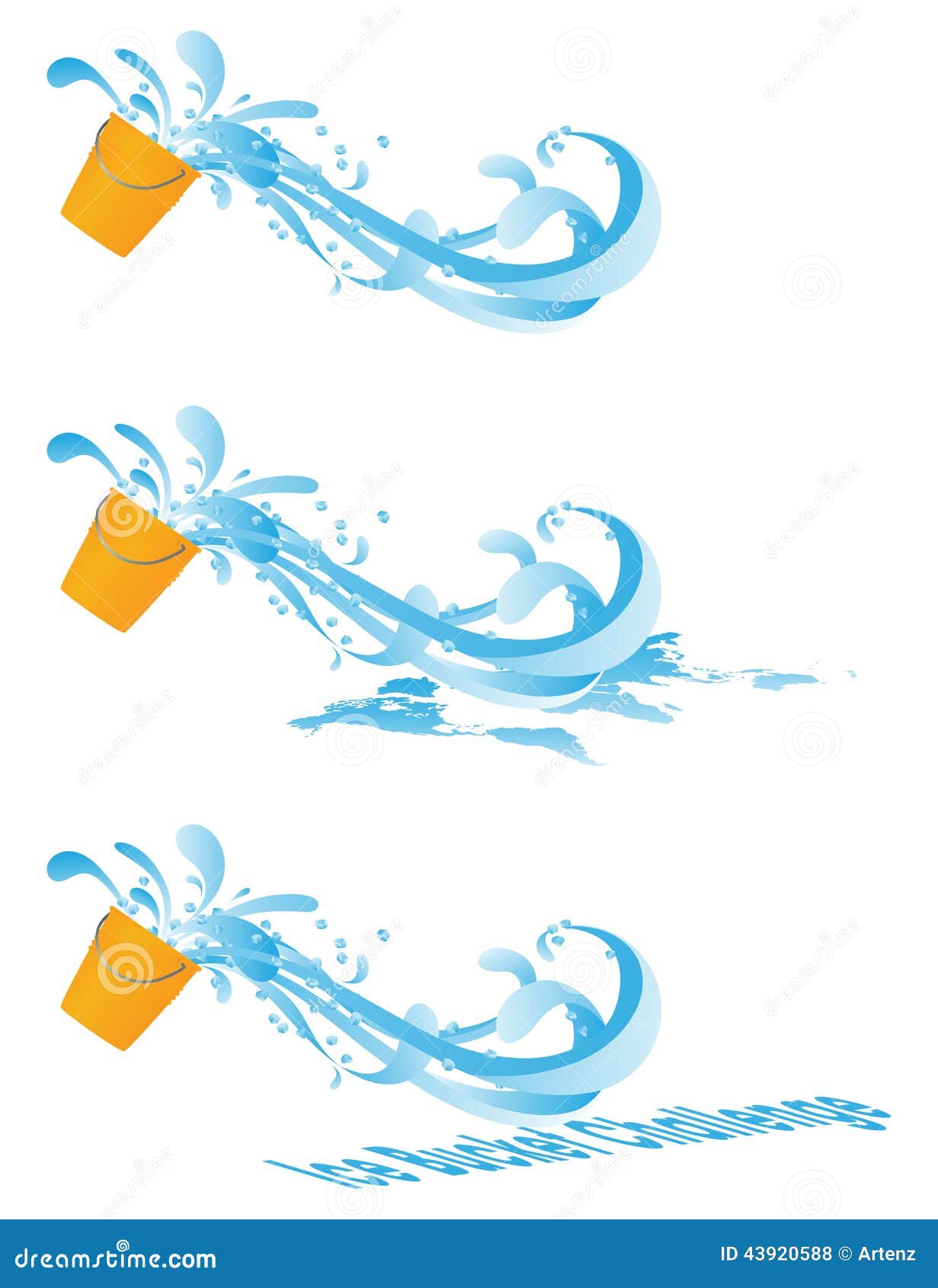 Ice Bucket Challenge stock vector. Illustration of cubes - 43920588