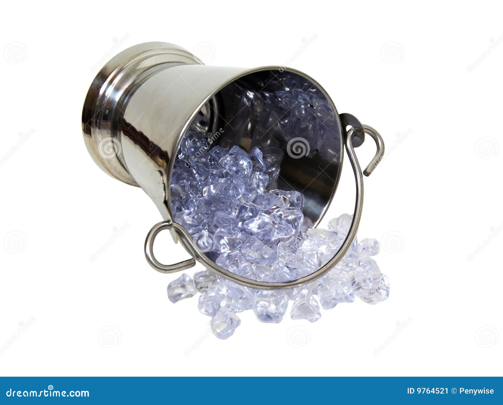Ice bucket tipped over stock image. Image of chill, crushed - 9764521