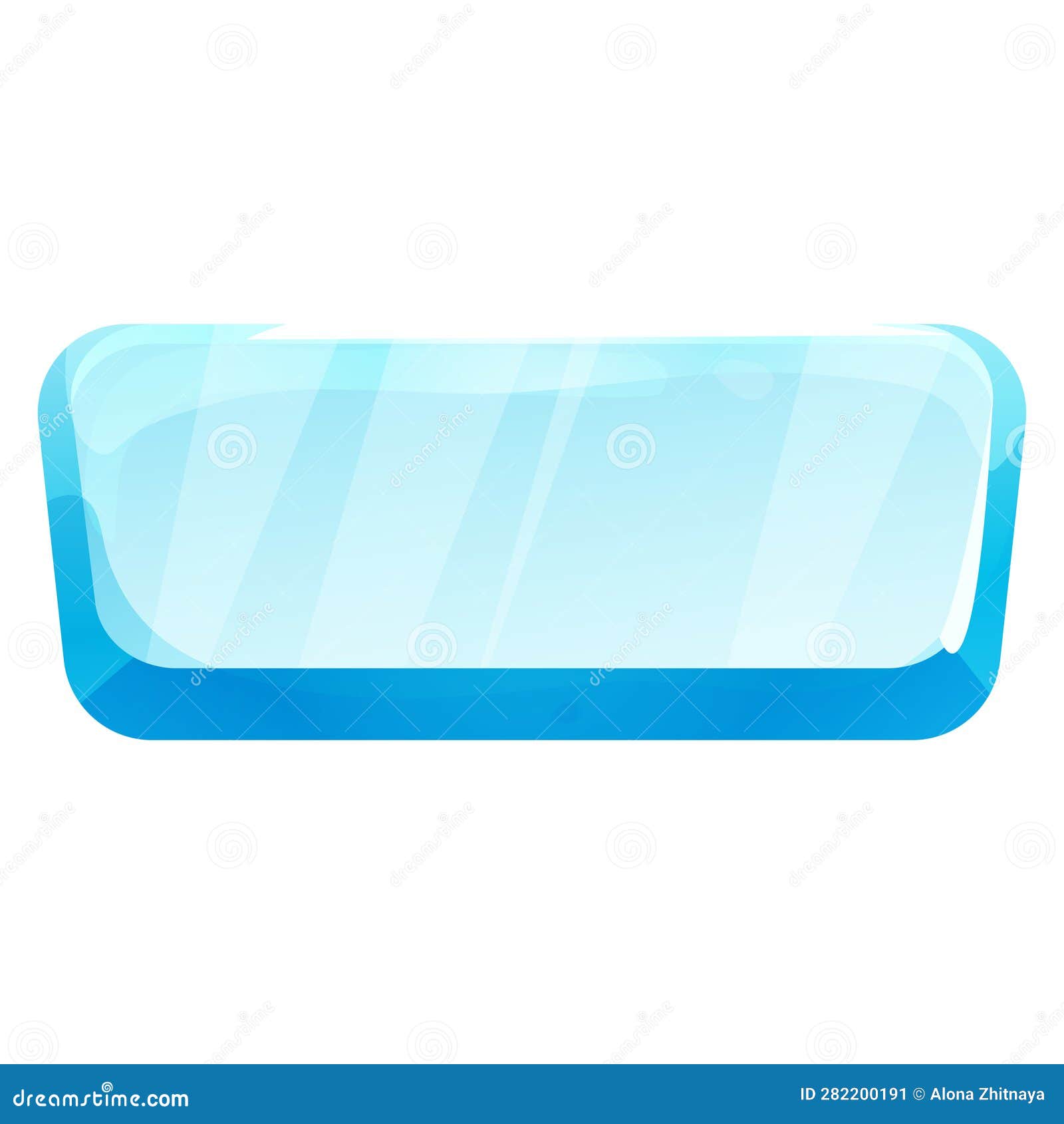 Ice Button, Frozen Frame, Level Menu in Cartoon Style Isolated on White ...
