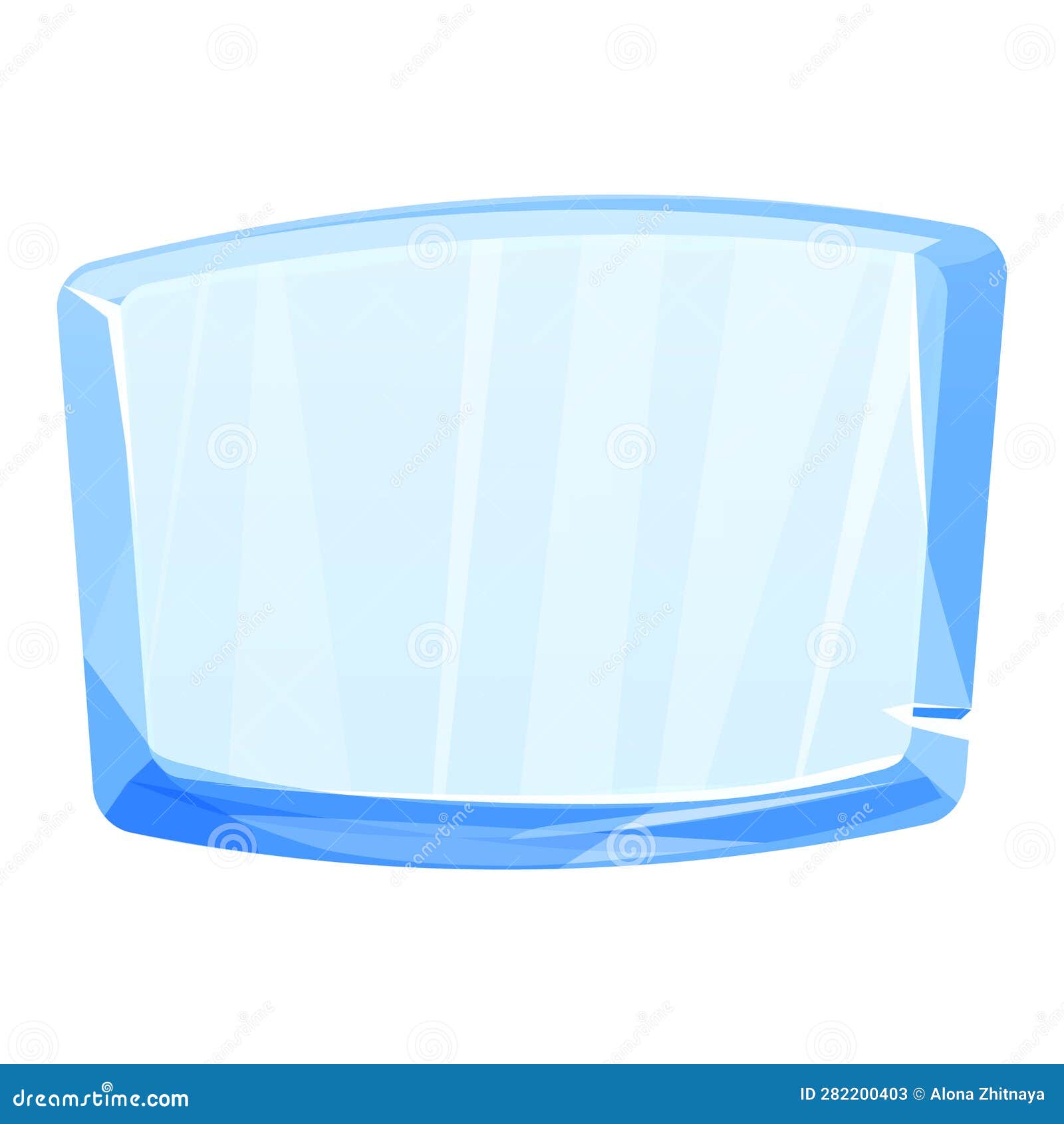 Ice Button, Frozen Frame, Level Menu in Cartoon Style Isolated on White ...