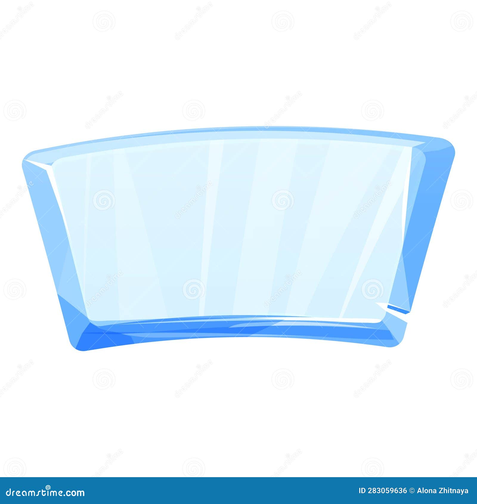 Ice Button, Frozen Frame, Level Menu in Cartoon Style Isolated on White ...