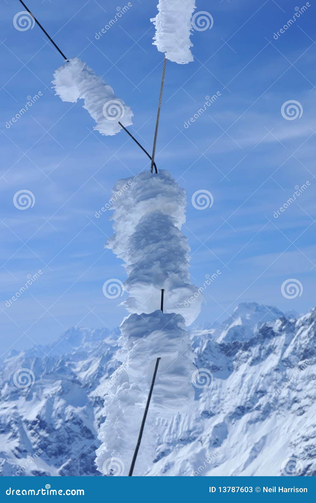 Ice on cables stock image. Image of gather, stress, cable - 13787603