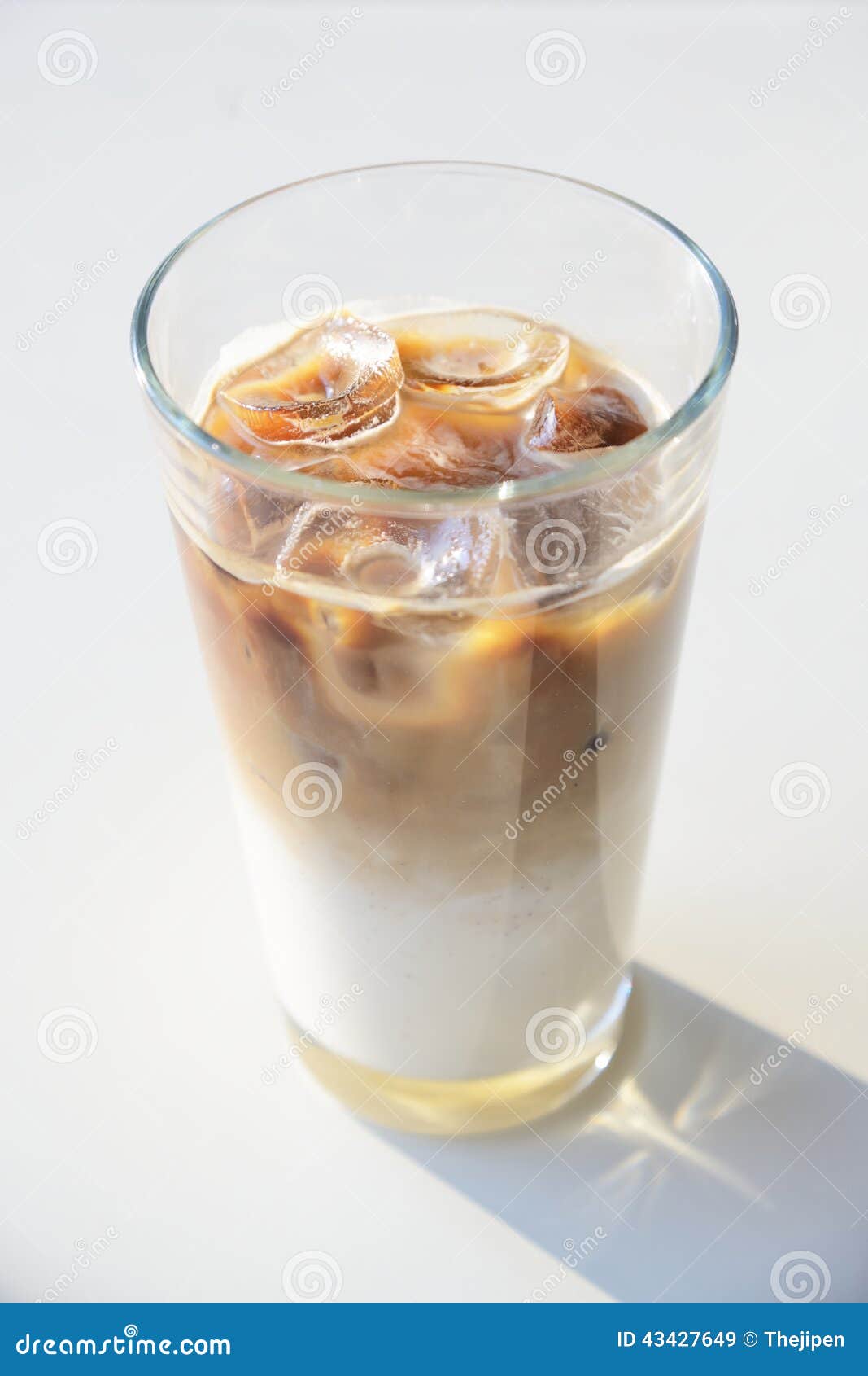 Ice cafe latte stock image. Image of dessert, iced, isolated - 43427649