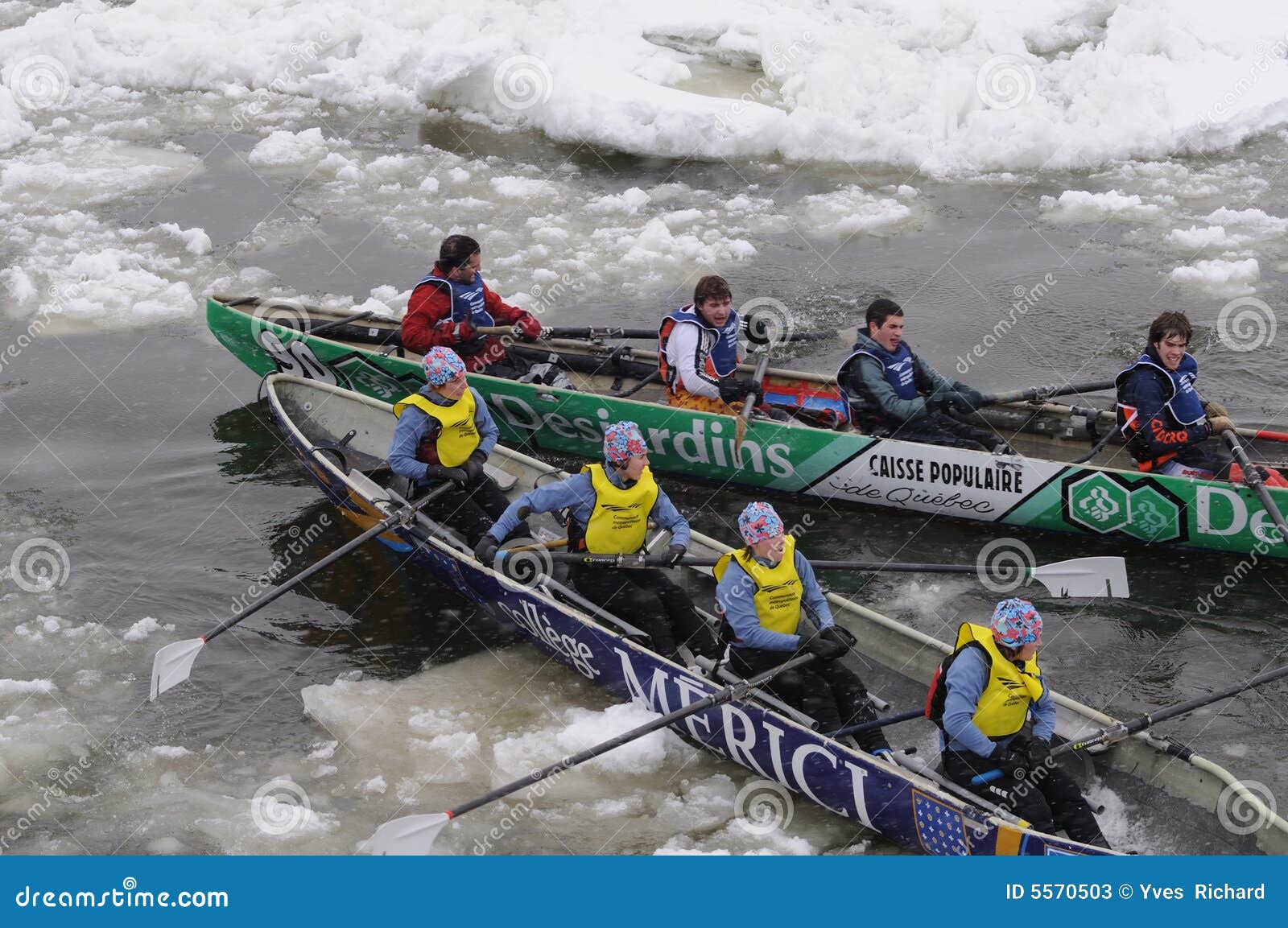 Ice canoe racing 4 editorial stock photo. Image of canoe - 5570503