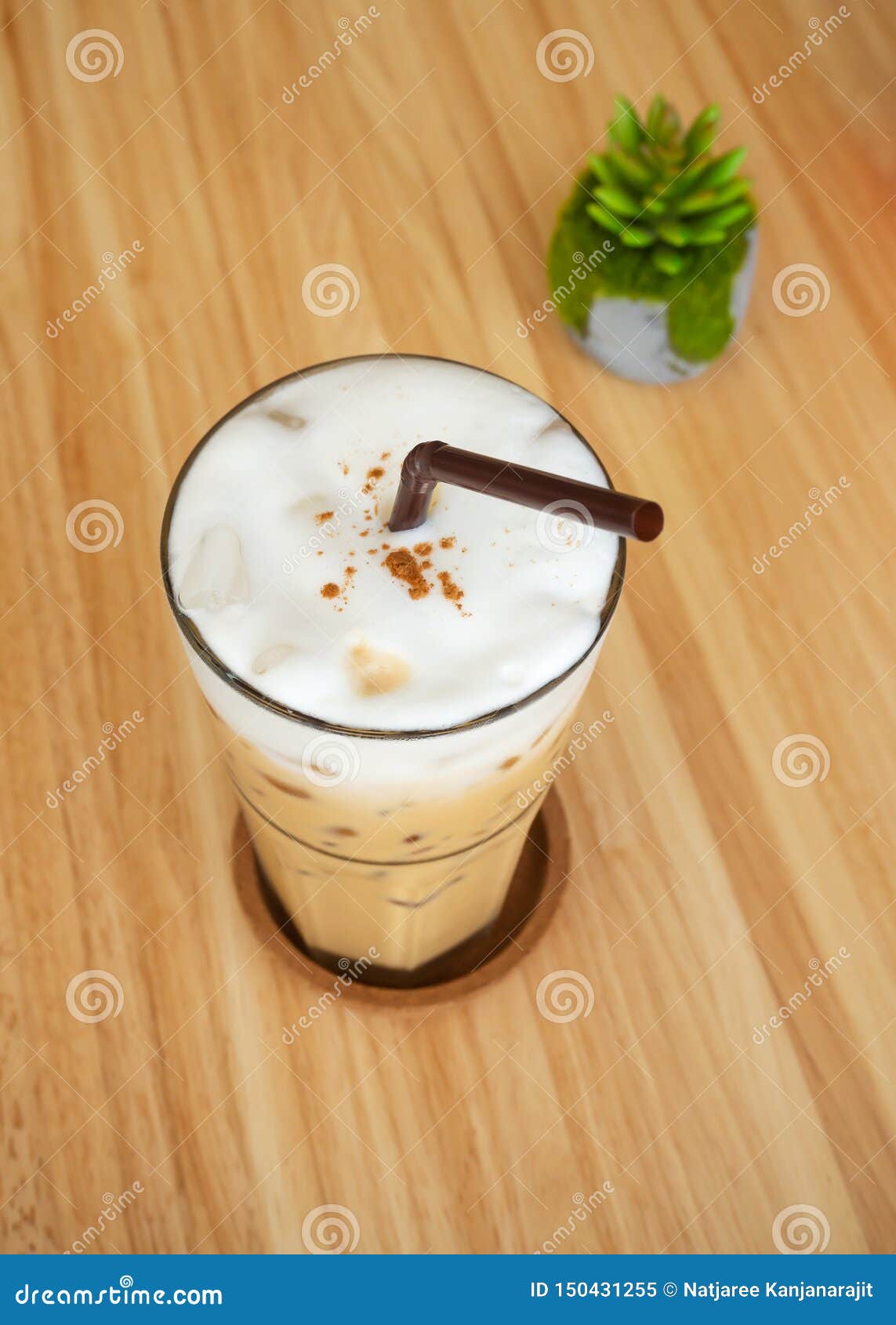 Ice Cappuccino. Cool Beverage. Cafe View Stock Image - Image of cool ...