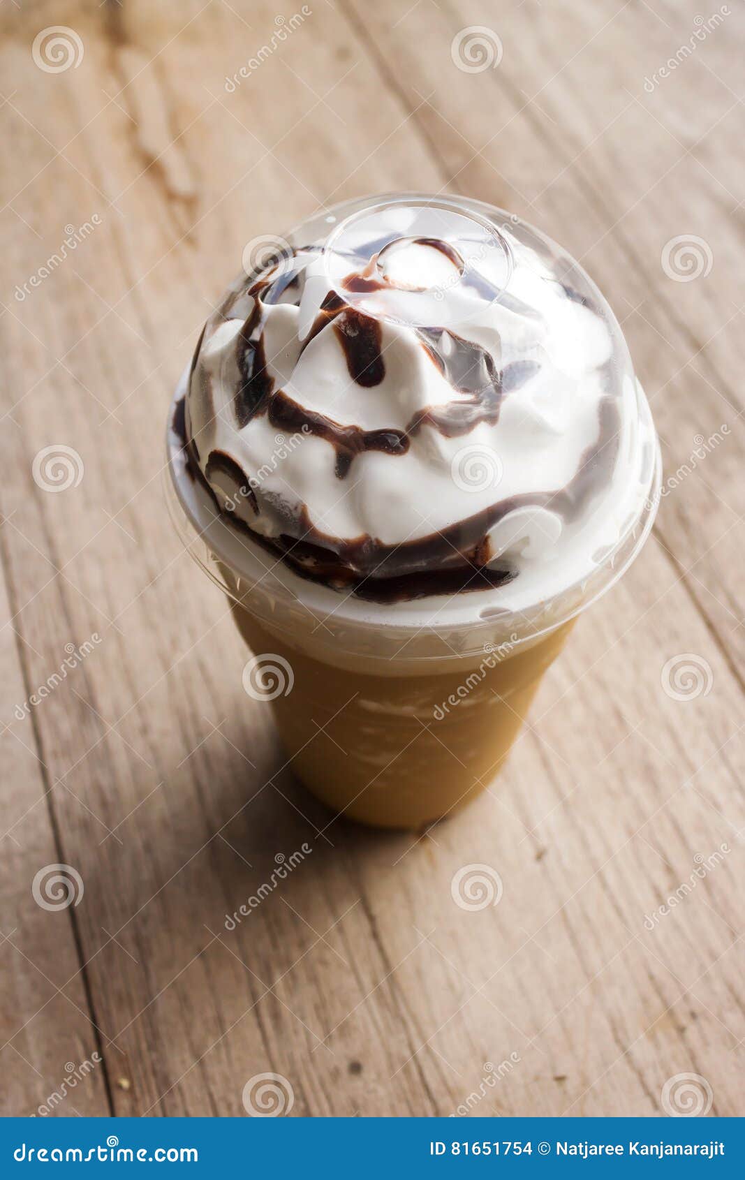 Ice Cappuccino Frappe in Plastic Cup. Stock Photo - Image of chocolate ...