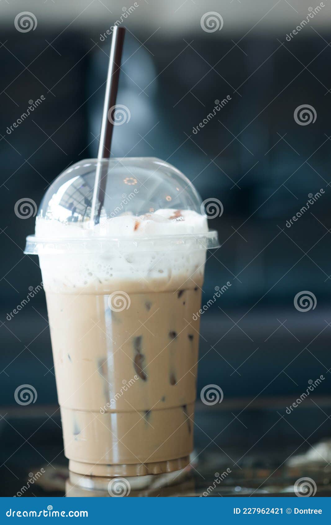 Ice Cappuccino in a Plastic Cup Stock Image - Image of foam, caffeine ...