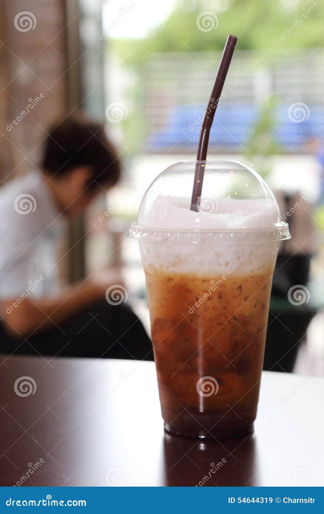 Ice cappuccino stock image. Image of background, coffee - 54644319