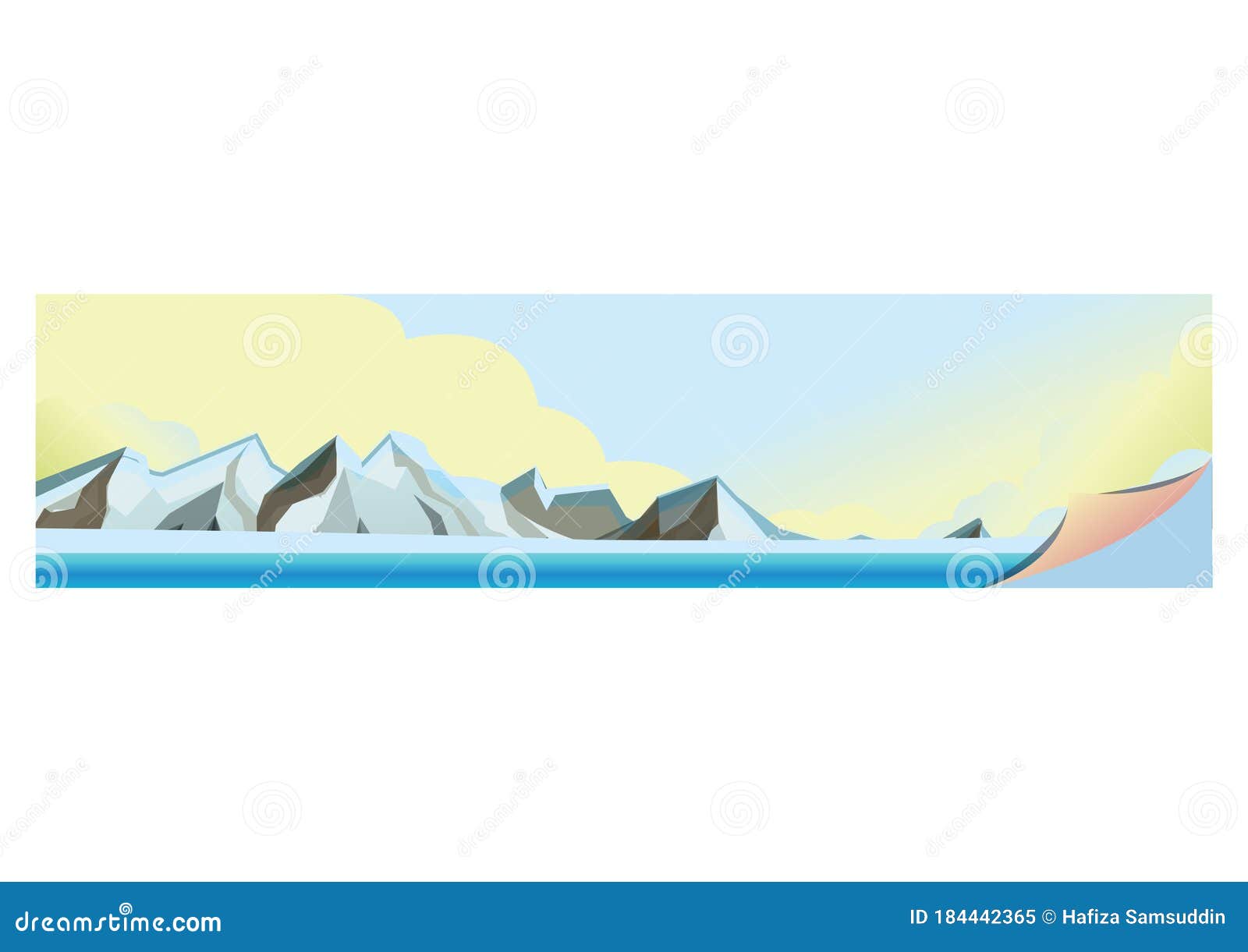 An ice caps illustration. stock illustration. Illustration of cloud ...