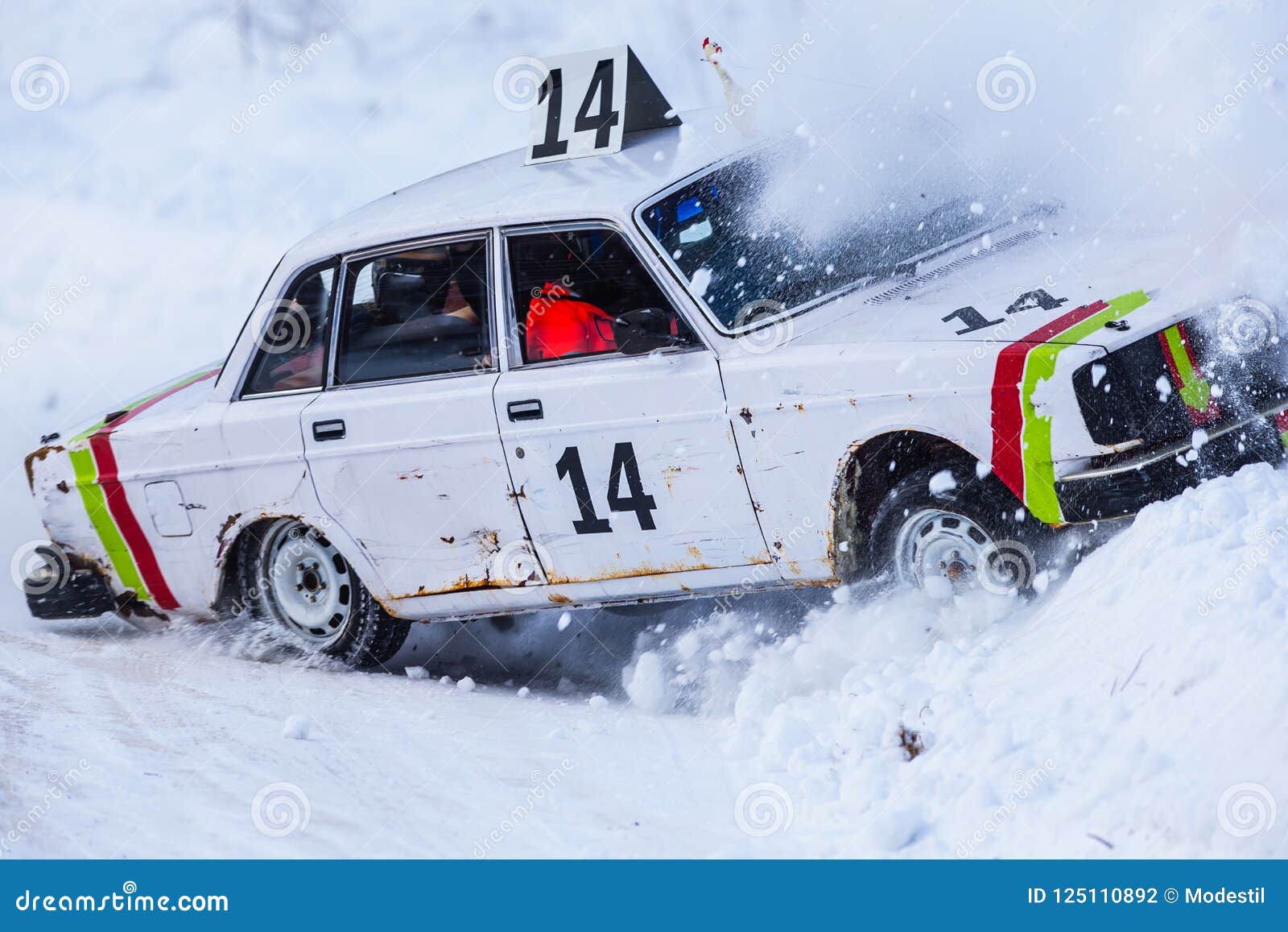 Ice Car Racing stock photo. Image of competition, adrenalin - 125110892