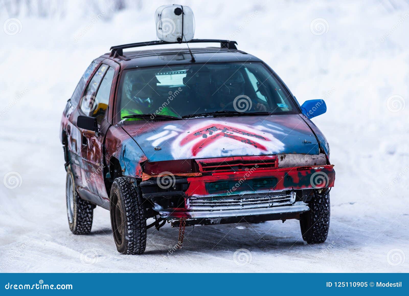 Ice Car Racing stock image. Image of slide, challenge - 125110905