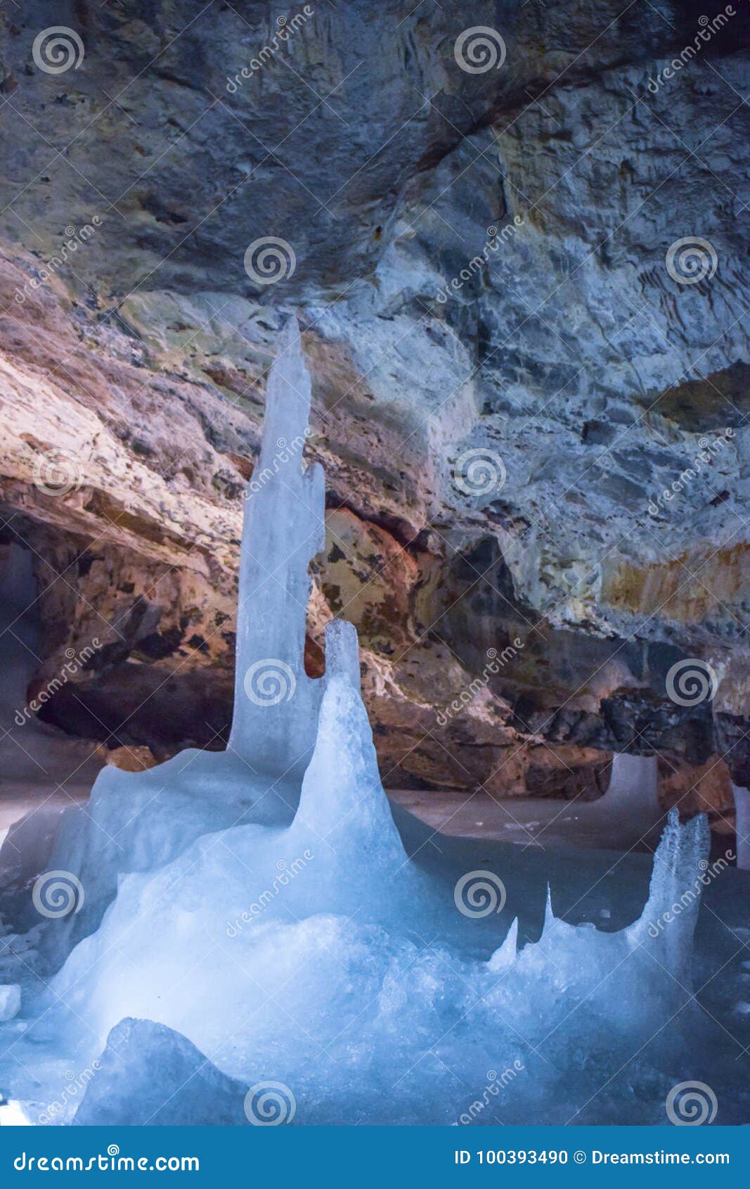 Ice cave stock photo. Image of colorful, nature, atmosphere - 100393490