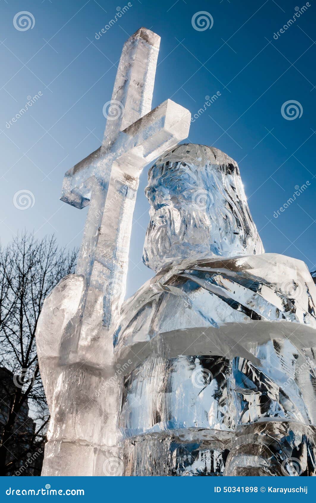 Ice Christ stock photo. Image of transparent, freeze - 50341898