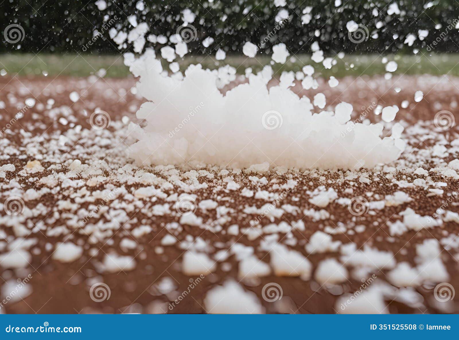 Ice Chunk Shattering on Ground, Breaking into Fluffy Particles.AI ...