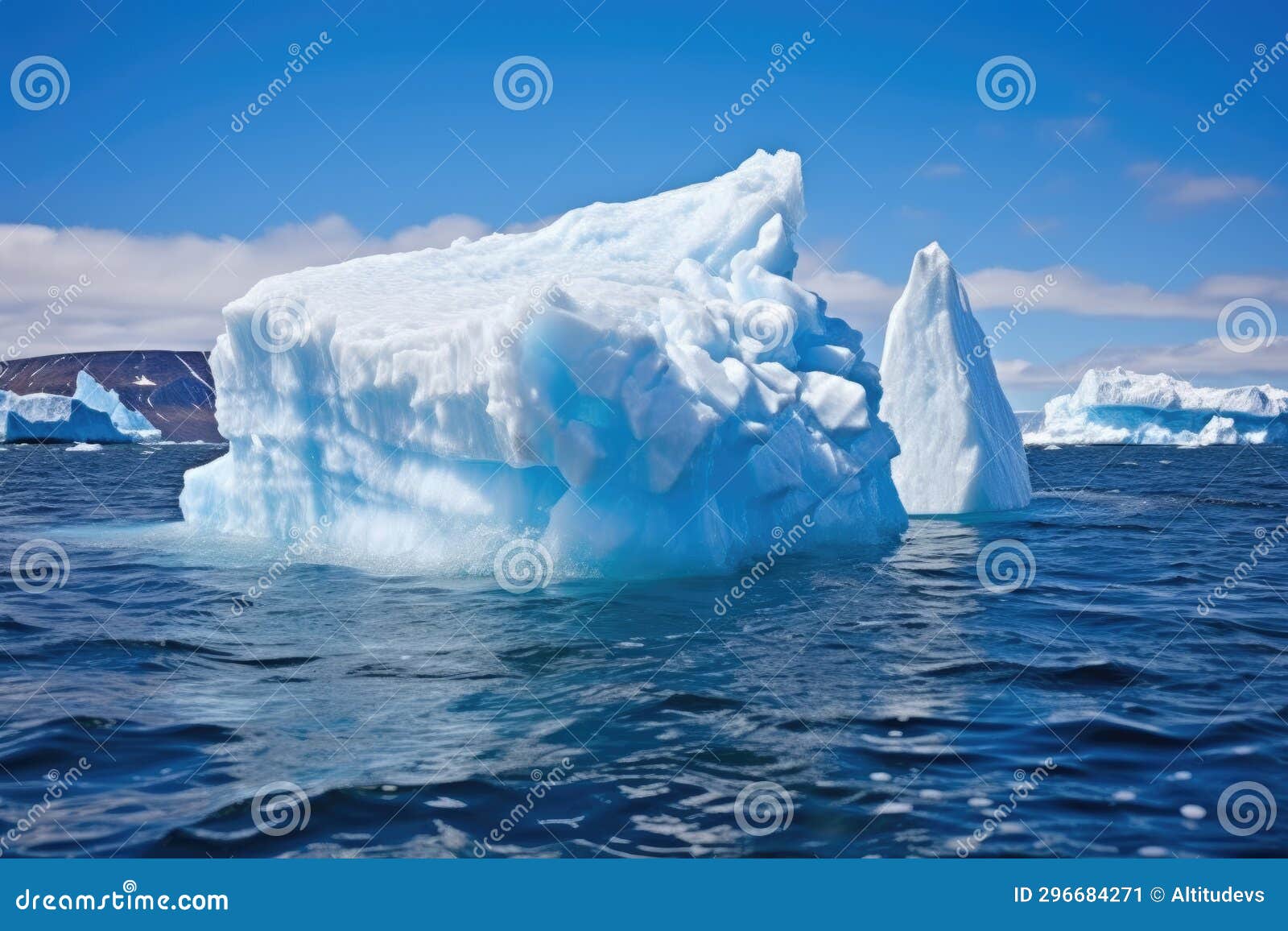 Ice Chunks Falling into the Sea from a Harvested Iceberg Stock Image ...