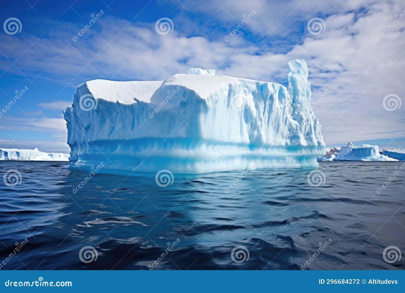 Ice Chunks Falling into the Sea from a Harvested Iceberg Stock Photo ...