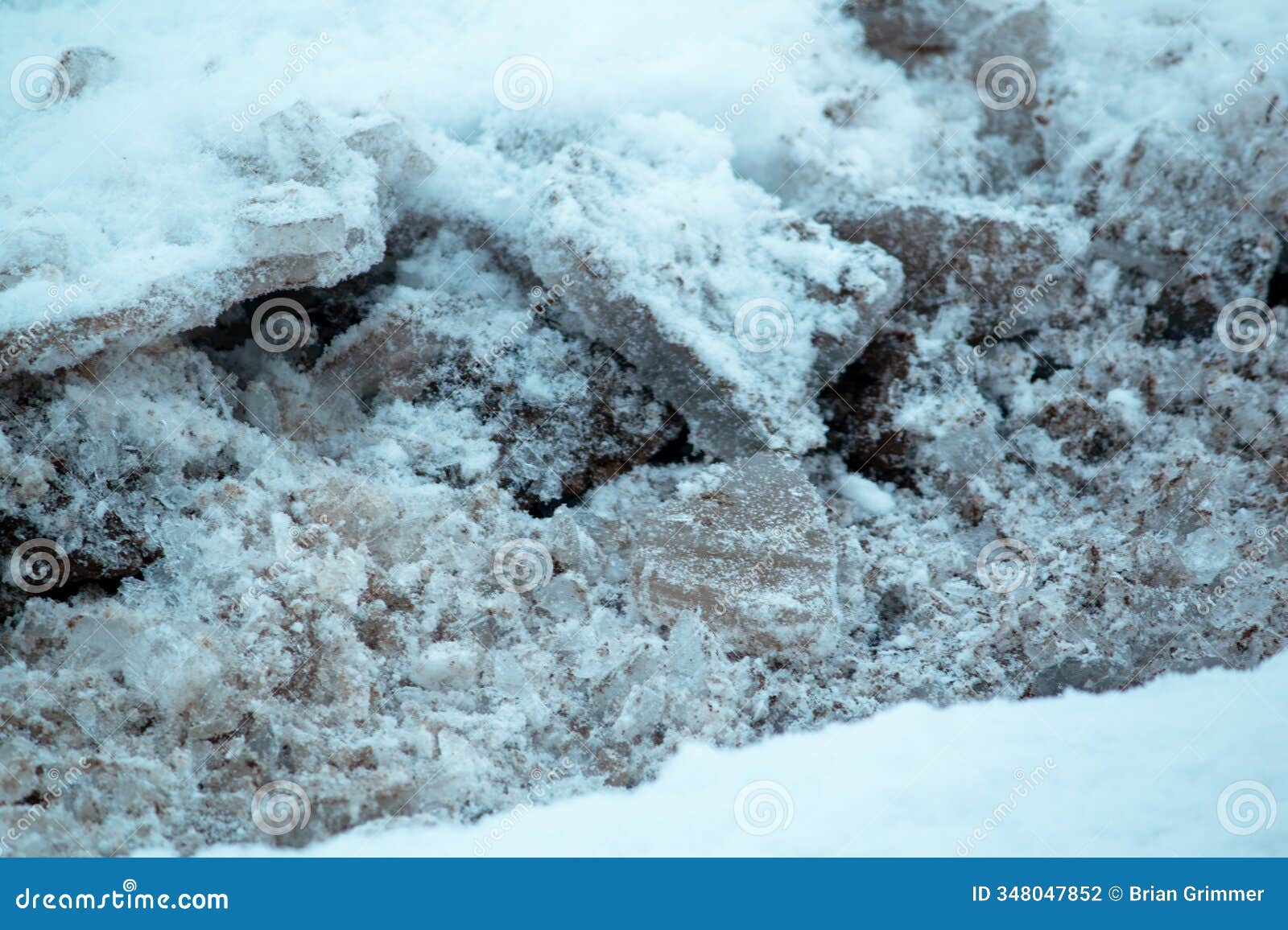 Ice Chunks from a Frozen Mud Puddle Stock Photo - Image of chilly, snow ...