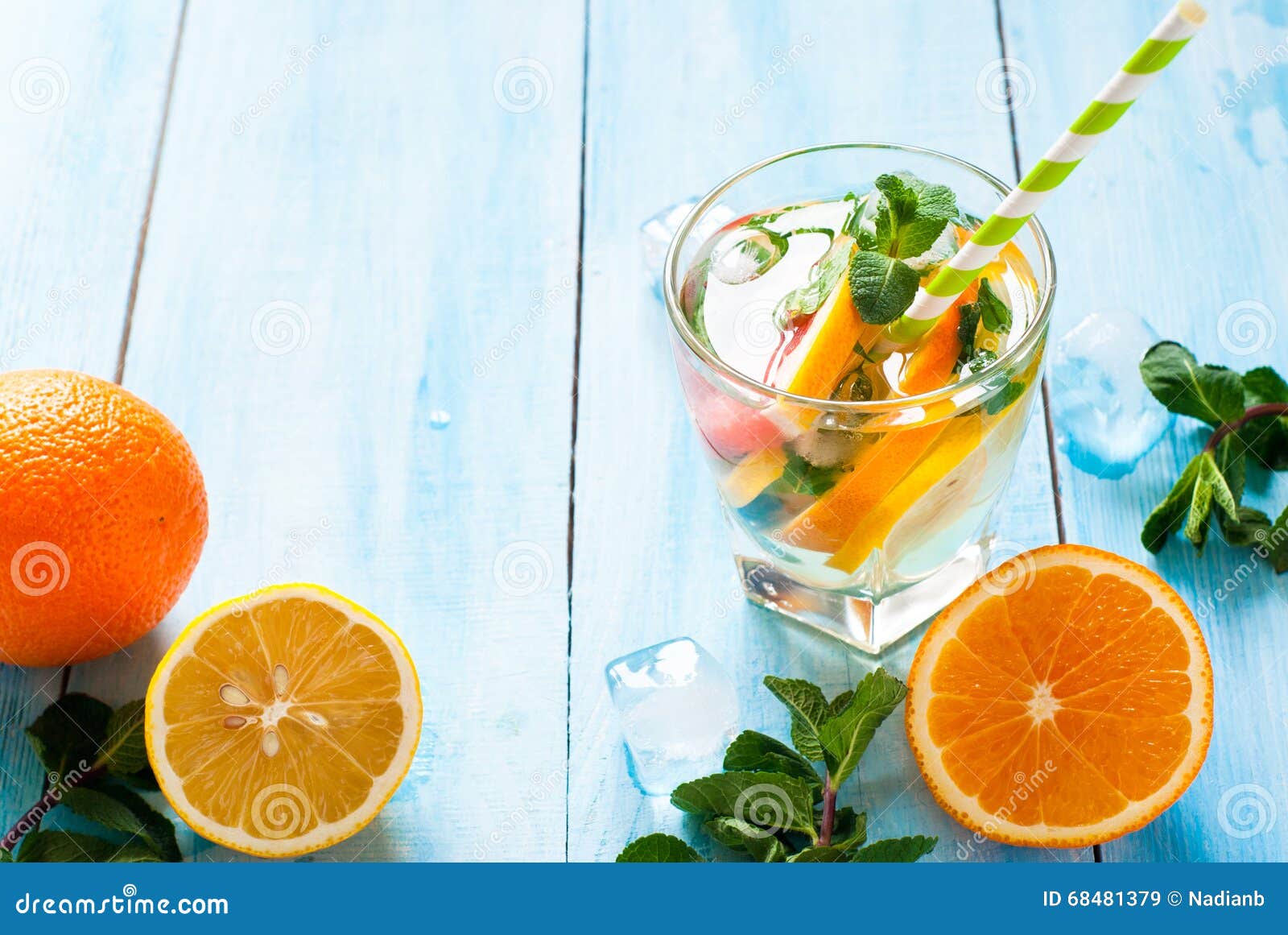 Ice citrus drink stock image. Image of closeup, homemade - 68481379