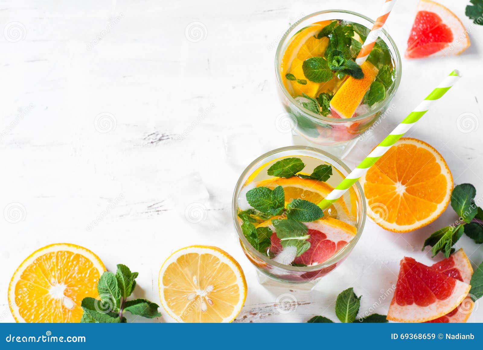 Ice citrus drink stock image. Image of glass, homemade - 69368659