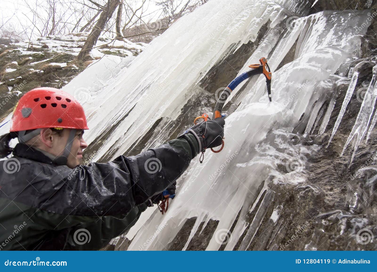 Ice climber stock image. Image of climbers, team, cliff - 12804119