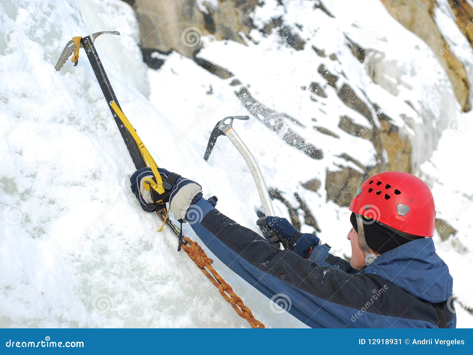 Ice climber stock image. Image of dangerous, freeze, arctic - 12918931