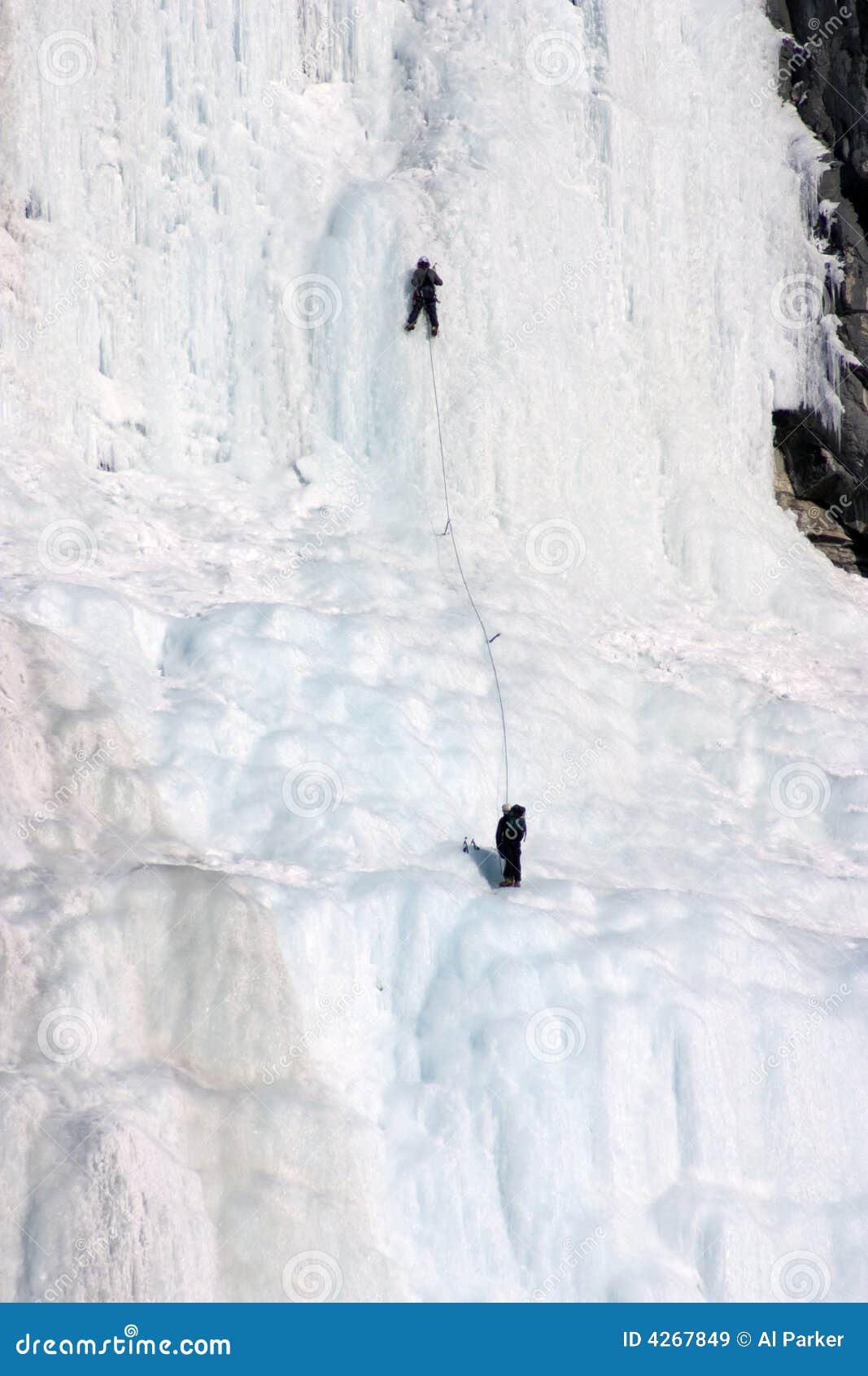 Ice climbers. stock image. Image of frost, danger, climb - 4267849
