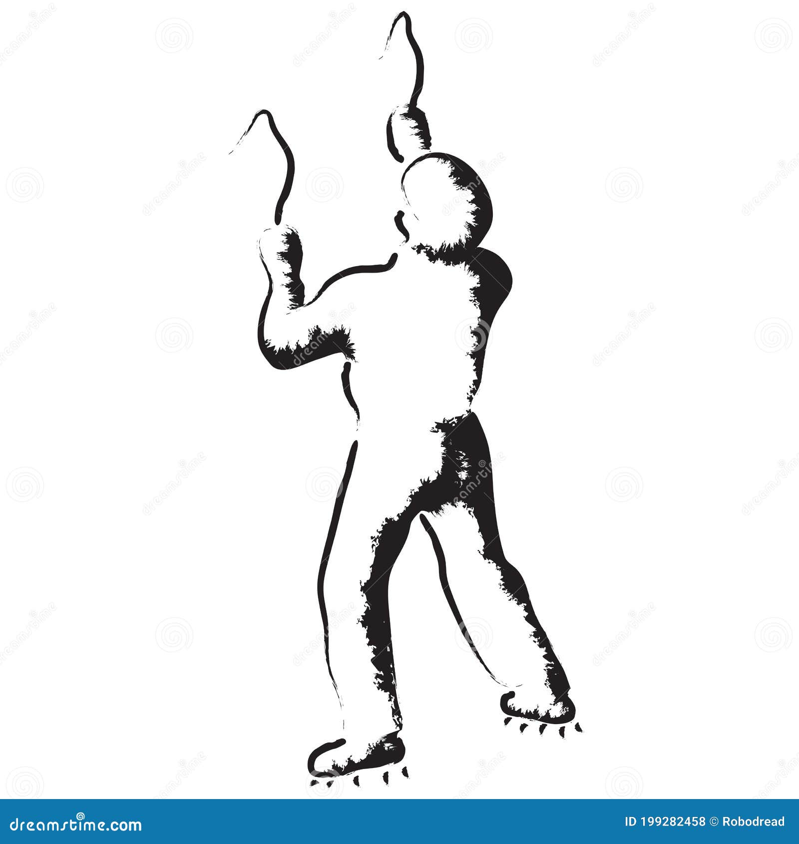 Ice Climbing Stylized Vector Illustration Stock Vector - Illustration ...