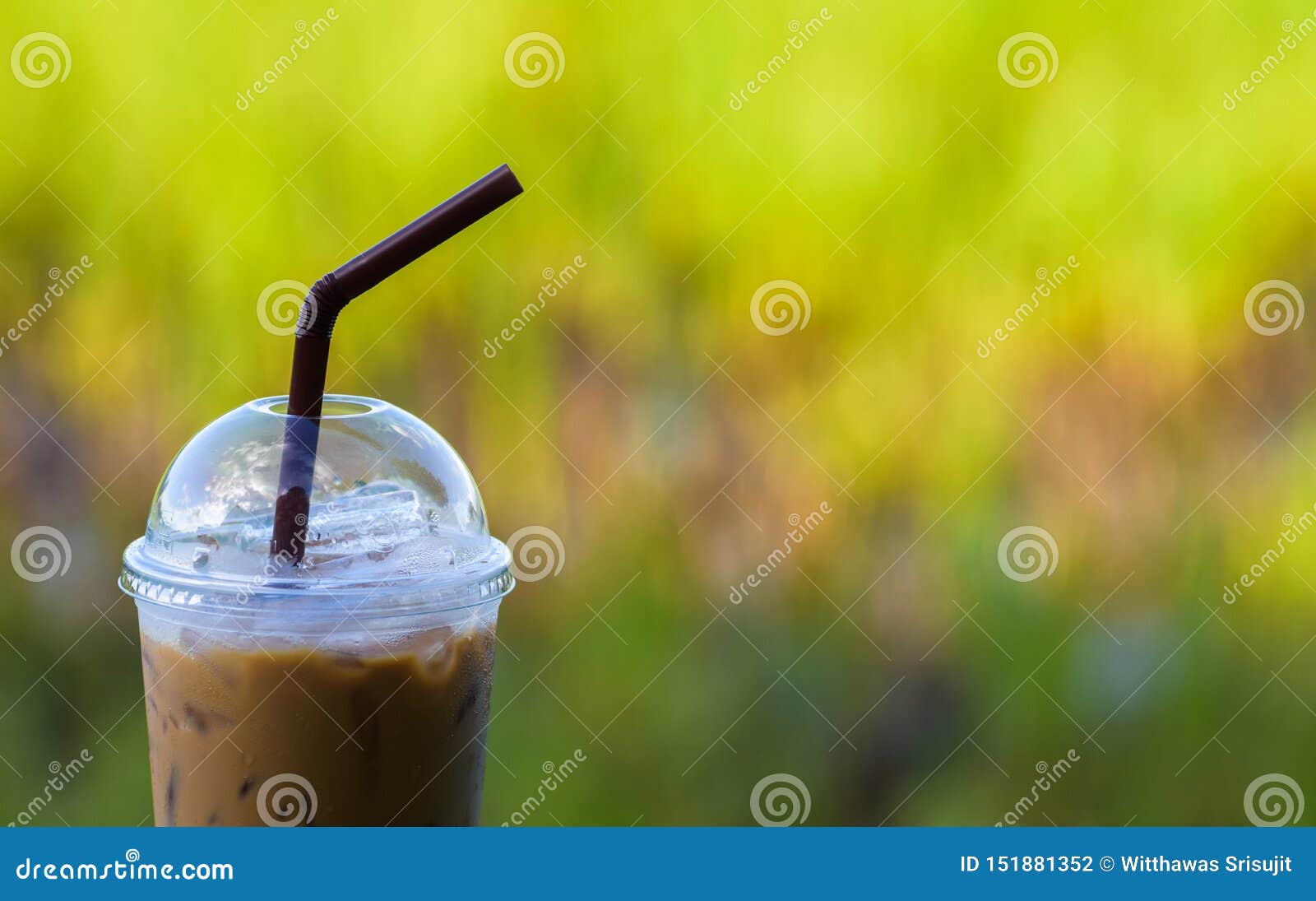Ice Coffee with Blur Background, Iced Espresso, Cold Drink in Summer ...