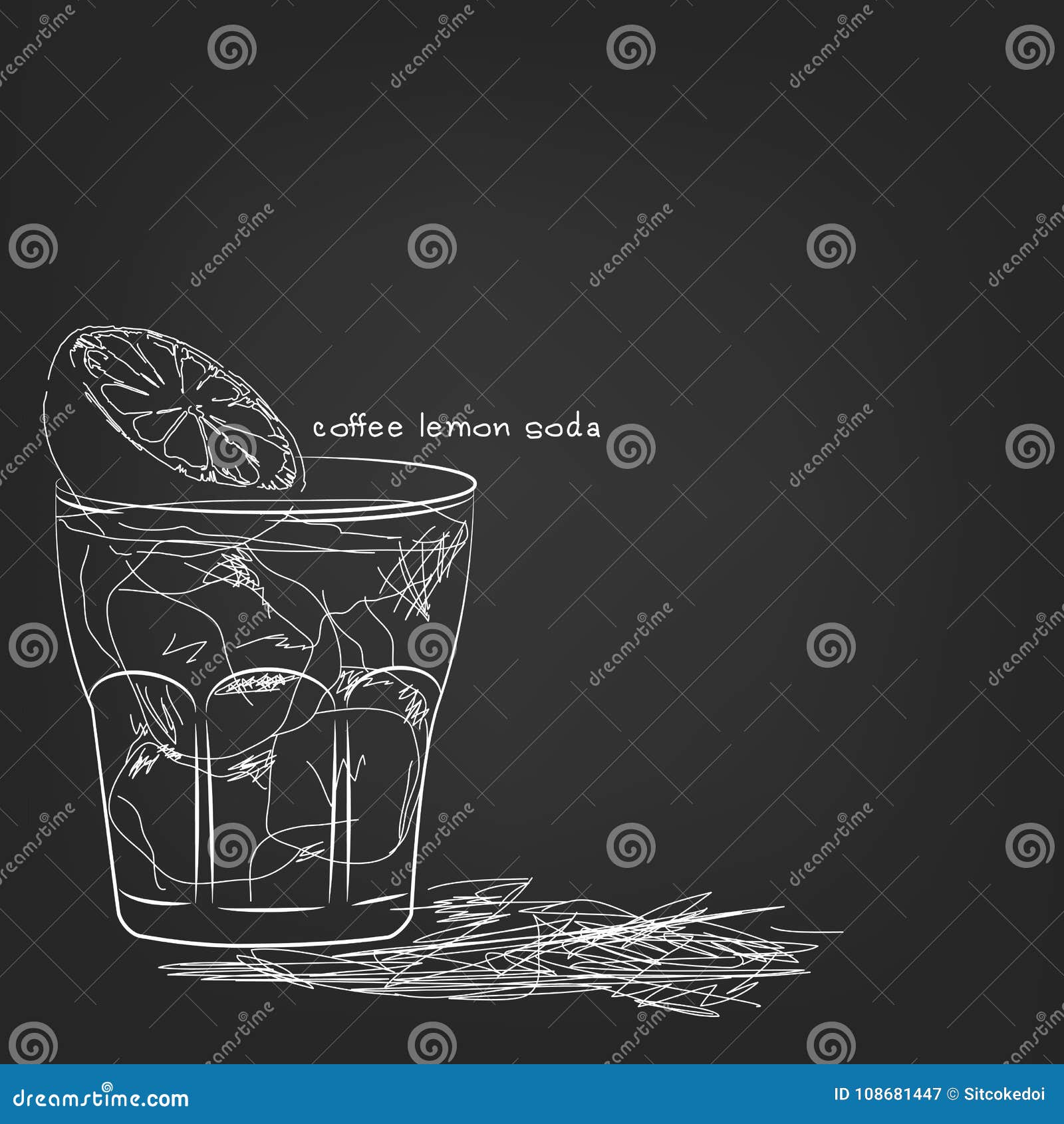 Ice coffee menu. stock vector. Illustration of espresso - 108681447