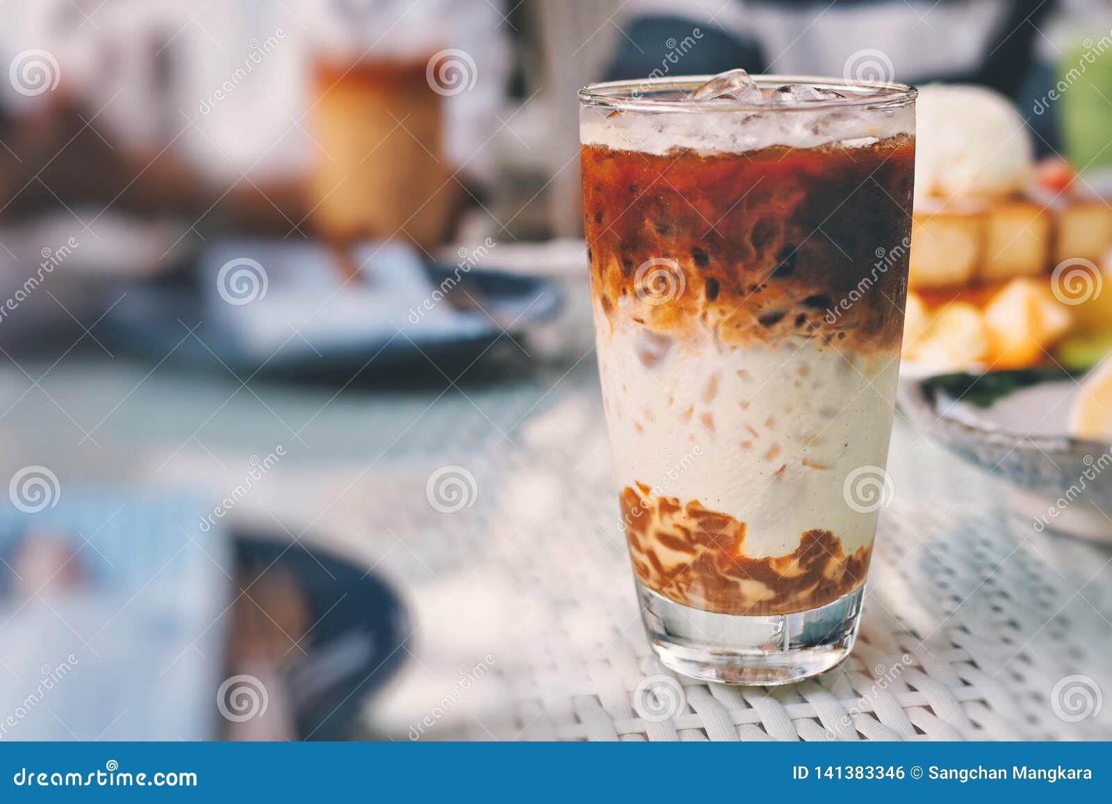 Coffee on table. stock photo. Image of drink, table - 141383346