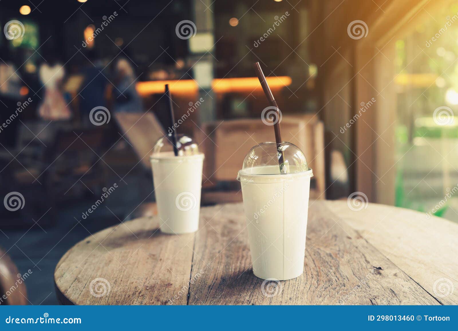 Ice Coffee on Table in Coffee Shop Stock Photo - Image of cafes ...