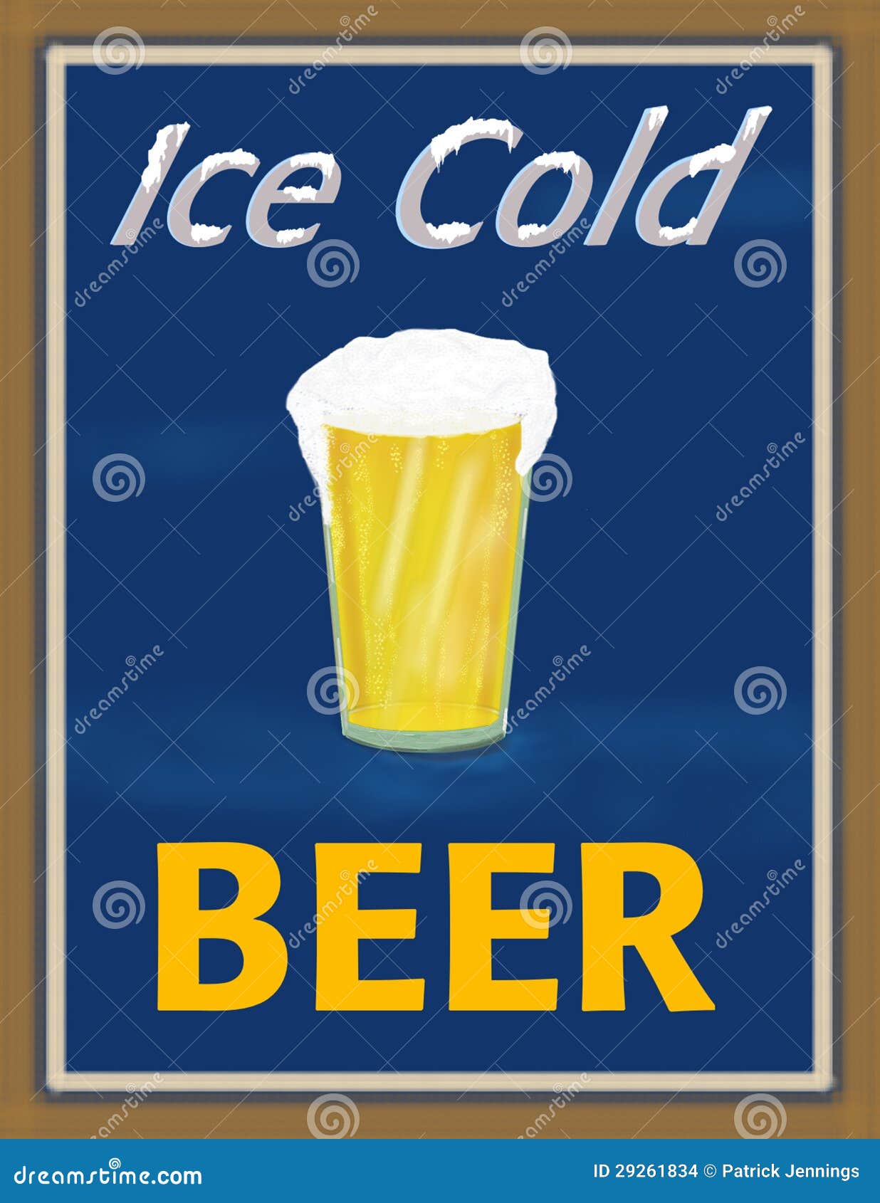 Ice Cold Beer stock illustration. Illustration of glassware - 29261834