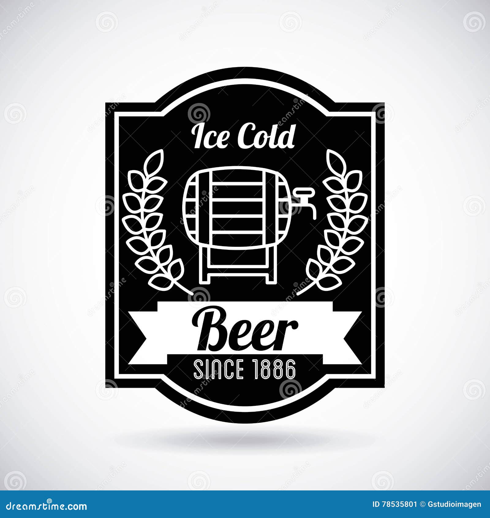 Ice cold beer emblem stock illustration. Illustration of traditional ...