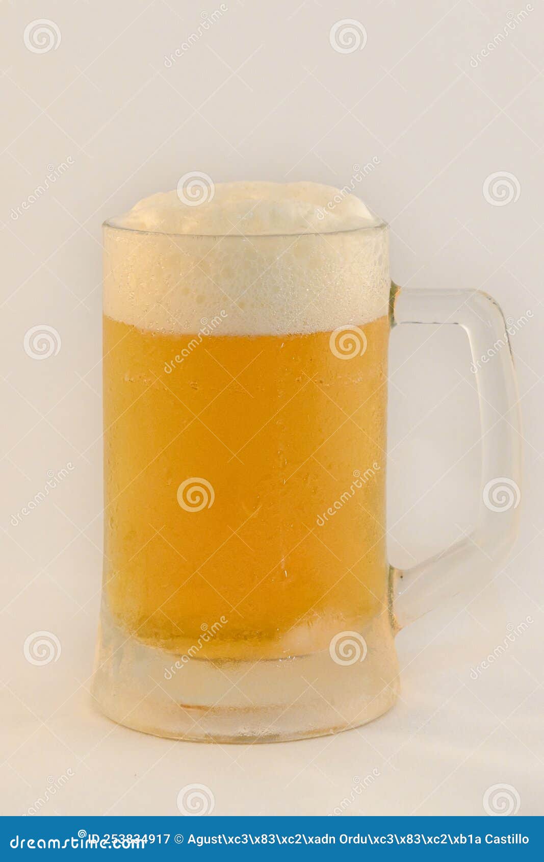 Ice Cold Beer Mug with White Background. Stock Image - Image of cold ...