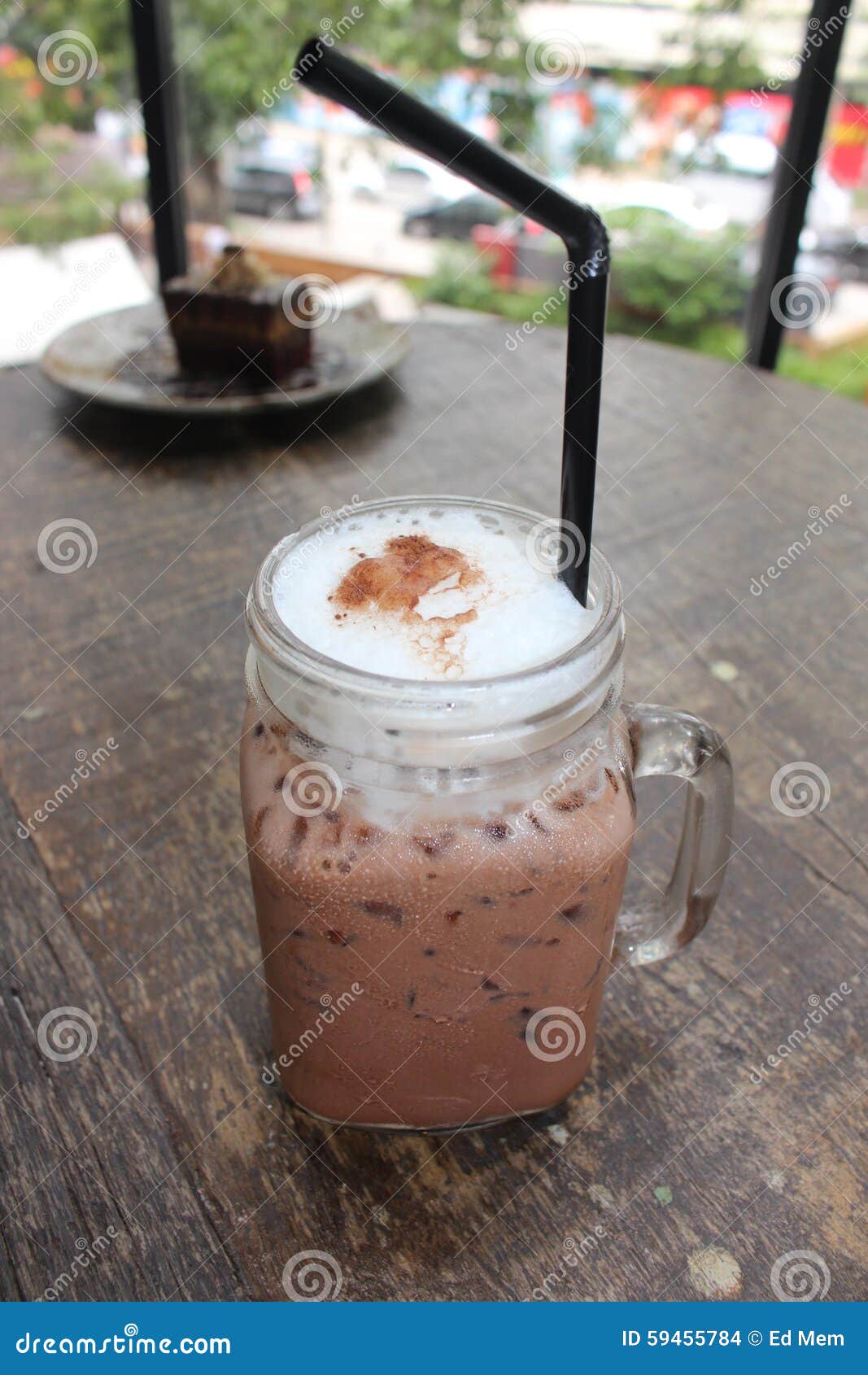 Ice cold chocolate drink stock photo. Image of creme - 59455784