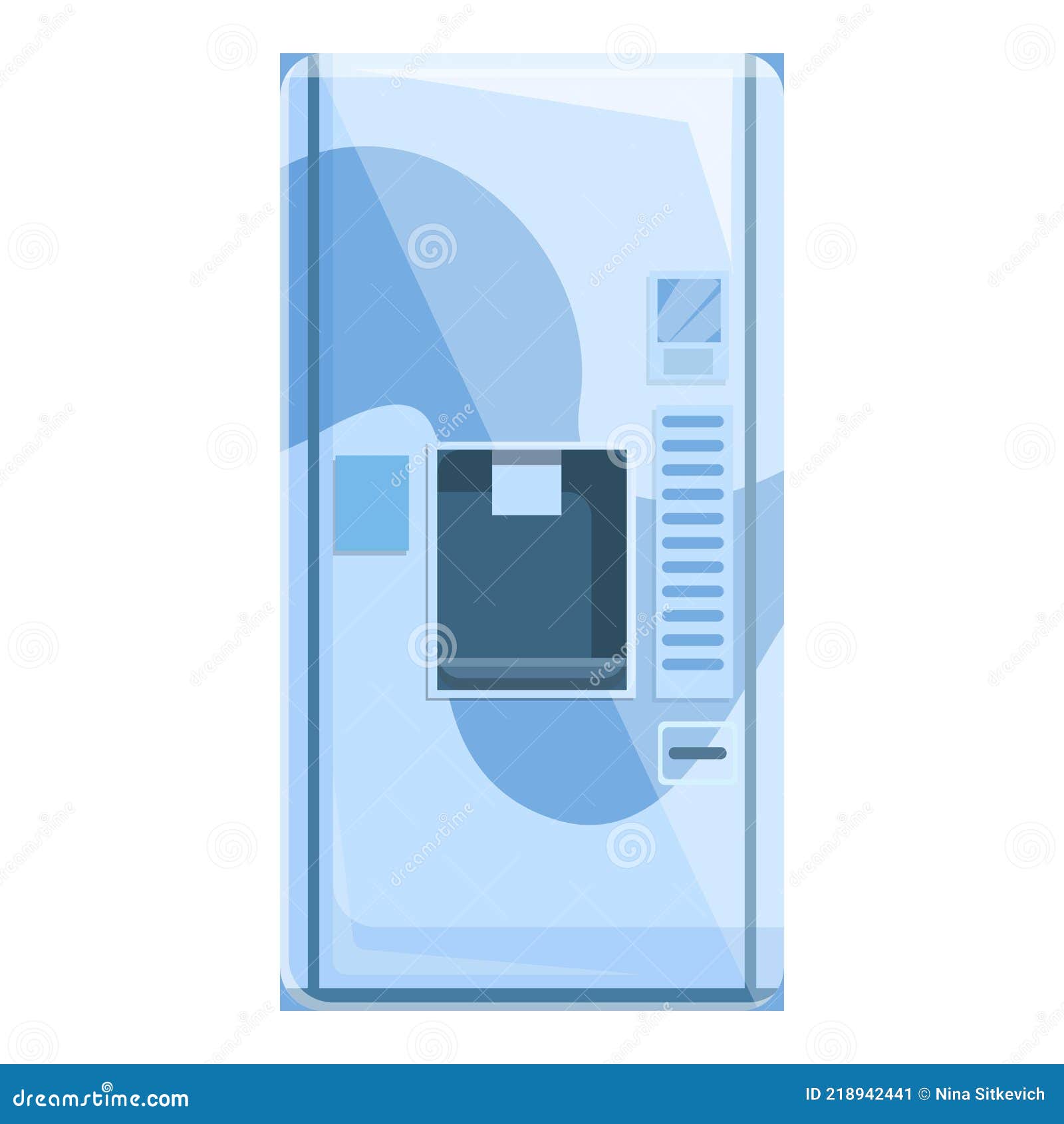 Ice Cold Drink Machine Icon, Cartoon Style Stock Vector - Illustration ...