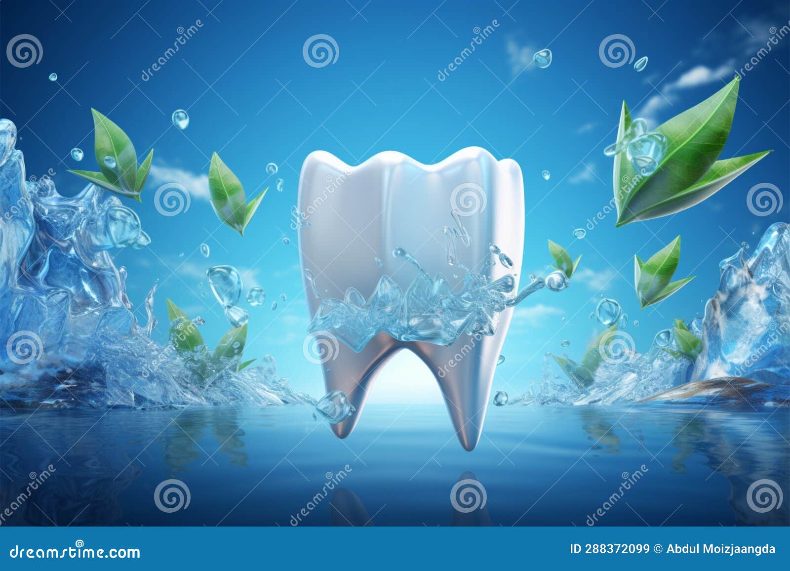 Ice Cold Freshness, Toothpaste Ad Featuring Giant Tooth, Mint, and Ice ...