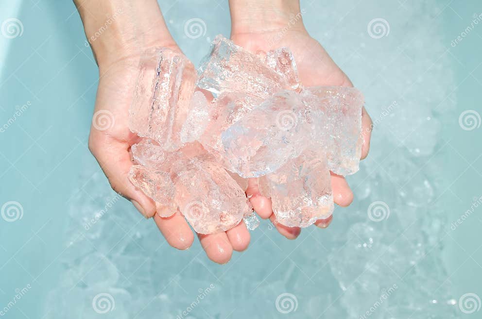 Ice cold hands stock photo. Image of drinking, shape - 94316148