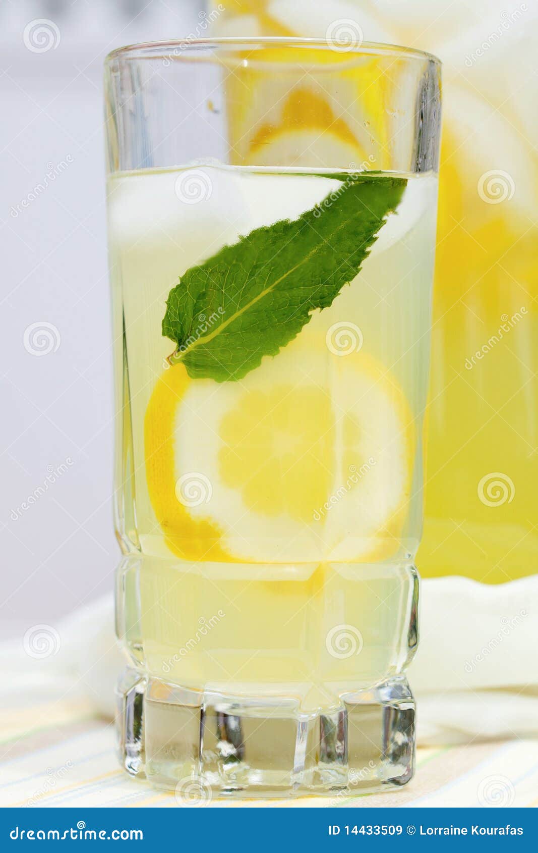 Ice Cold Lemonade with Mint Stock Image - Image of summer, alcoholic ...