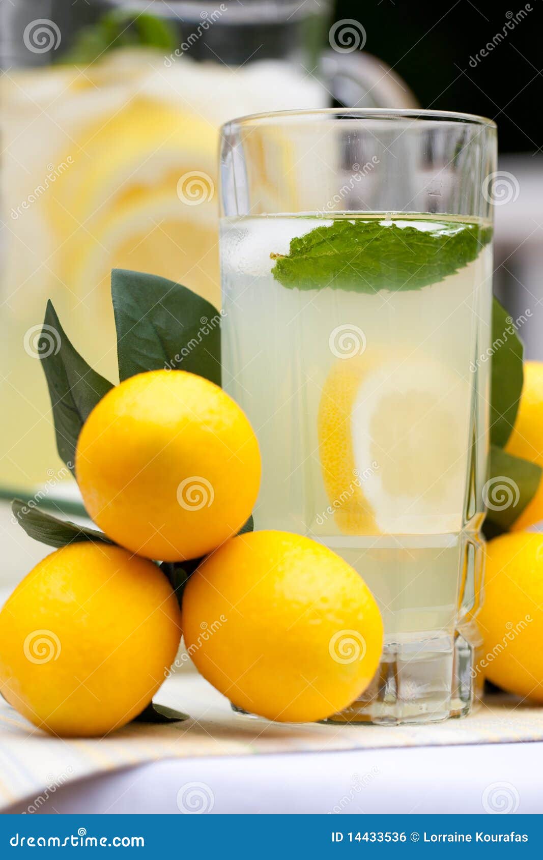 Ice Cold Lemonade with Mint Stock Photo - Image of freshness, ripe ...