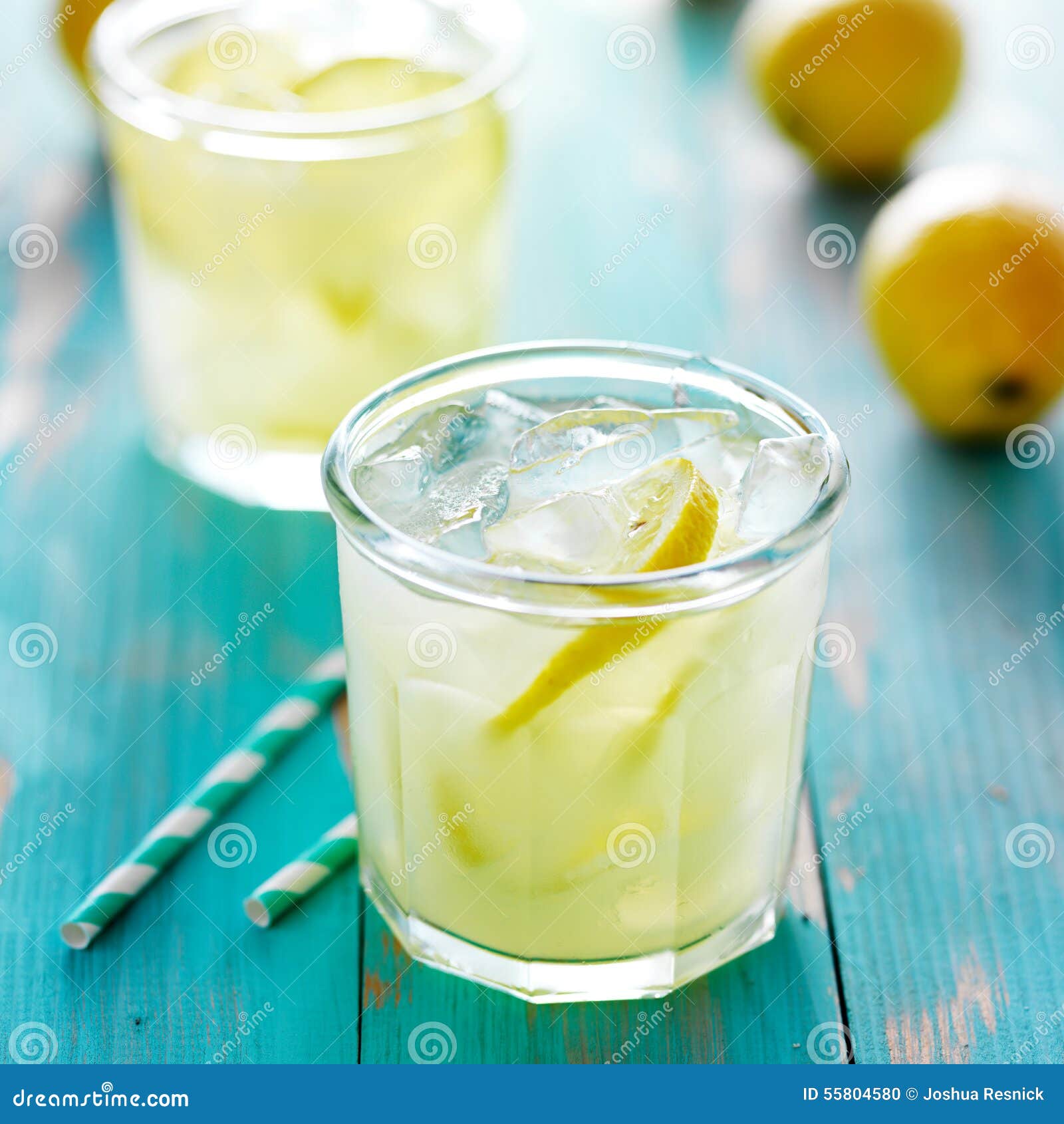 Ice cold lemonade stock photo. Image of lemonade, glass - 55804580