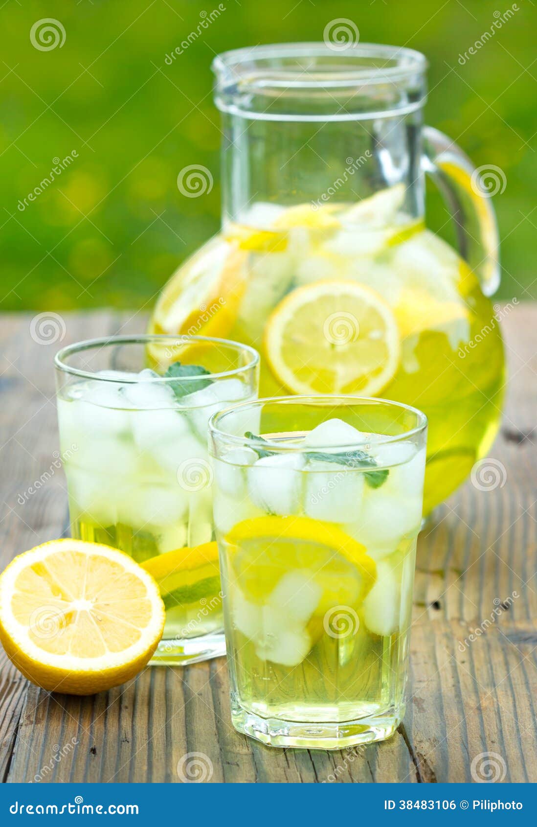Ice cold lemonade stock photo. Image of eating, pitcher - 38483106