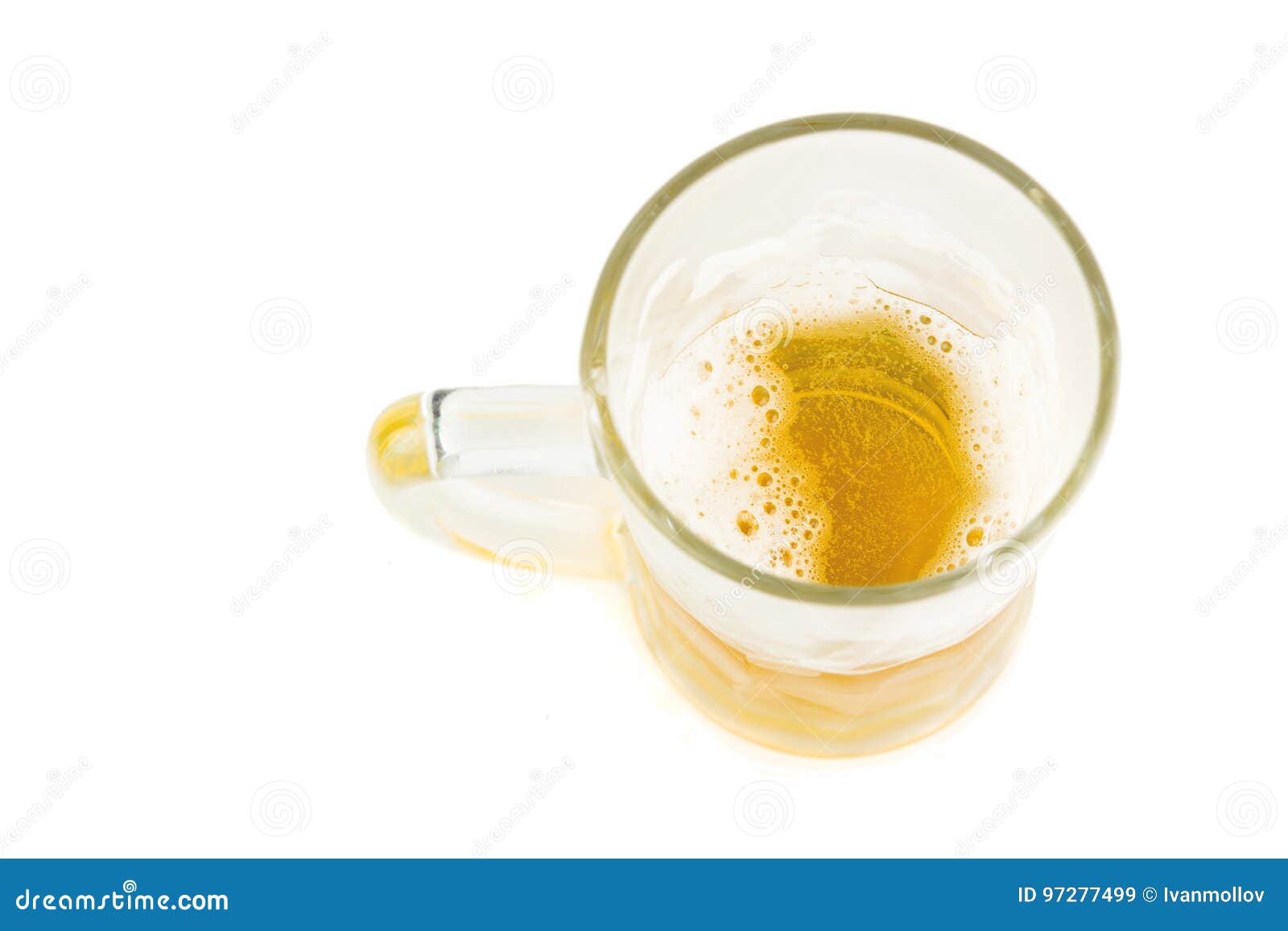 Ice Cold Mug of Light Beer Isolated on White Stock Image - Image of ...