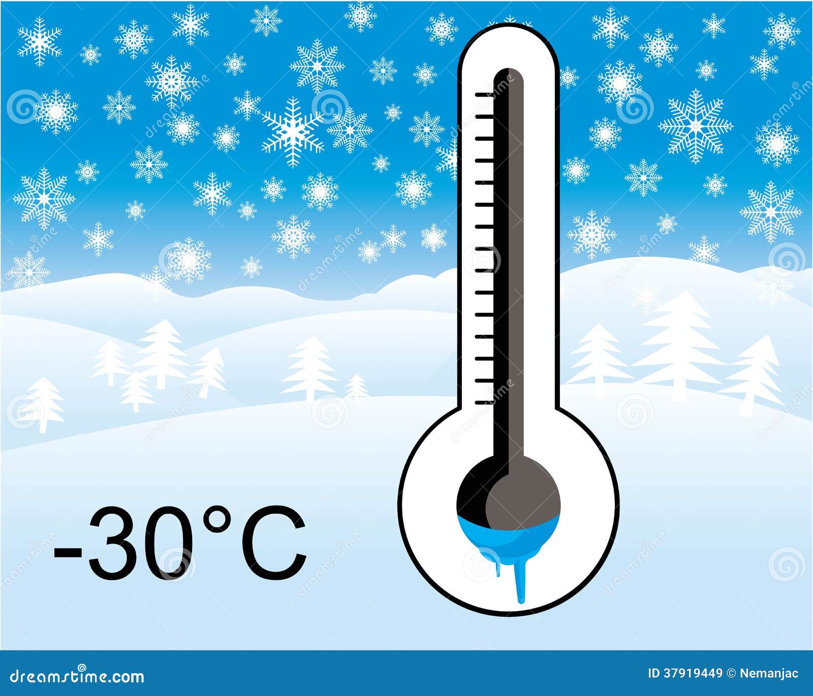 Cold Thermometer Royalty-Free Stock Image | CartoonDealer.com #28117822