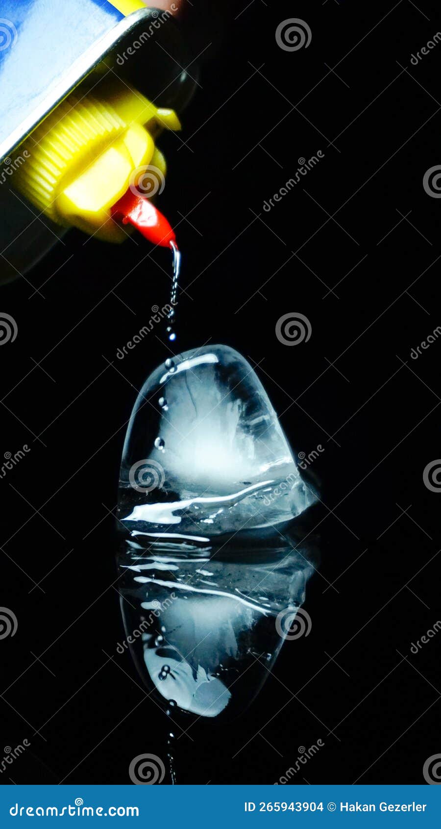 Ice, Cold, Water Contrast, Red, Yellow, Black Stock Photo - Image of ...