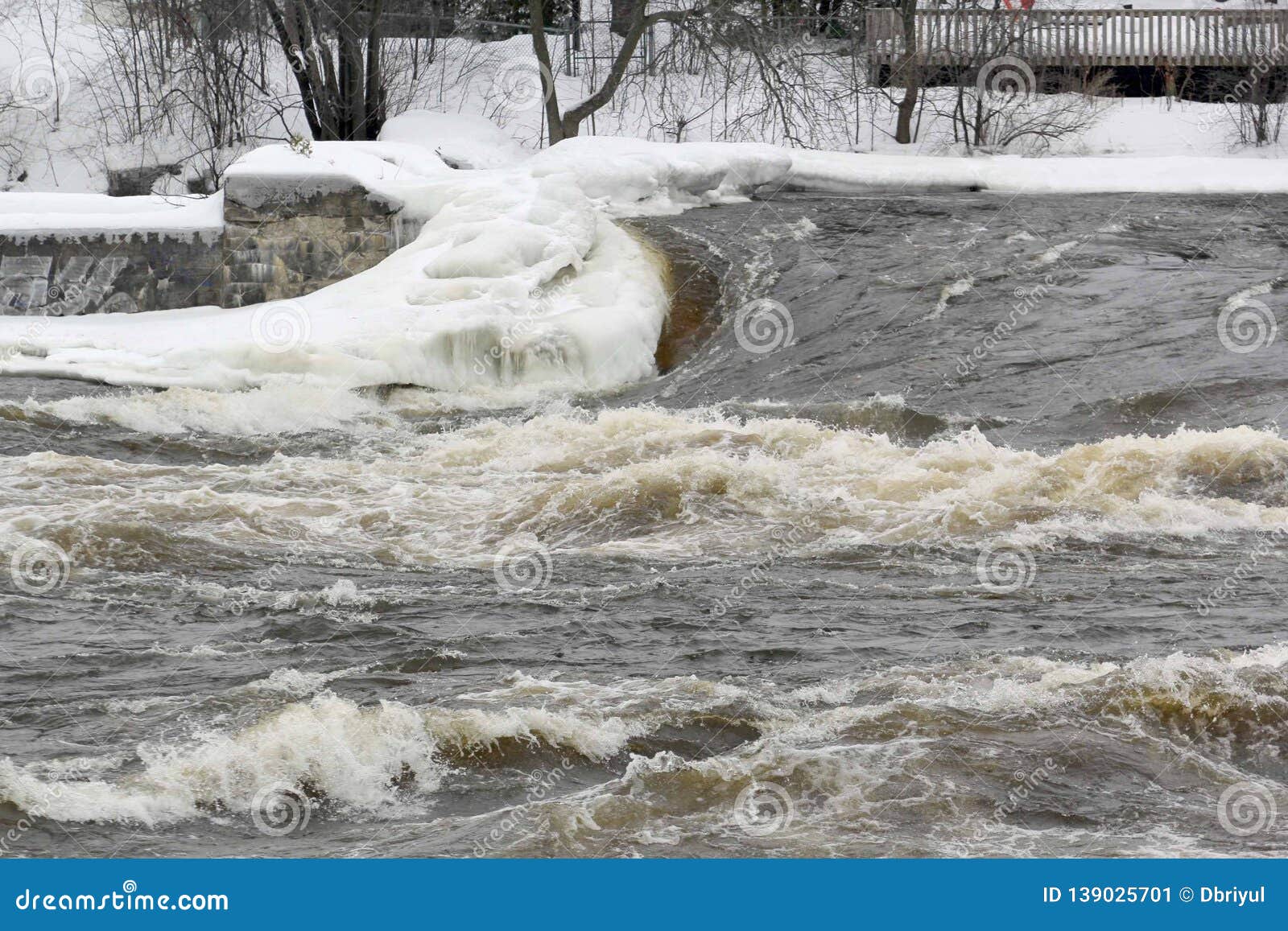 Ice Cold Water Splashes from Flowing River Stock Image - Image of ...