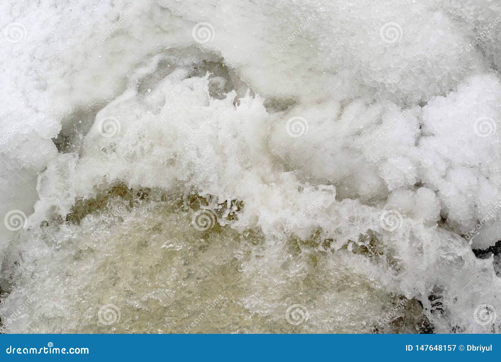 Ice Cold Water Splashes from Flowing River Stock Image - Image of ...