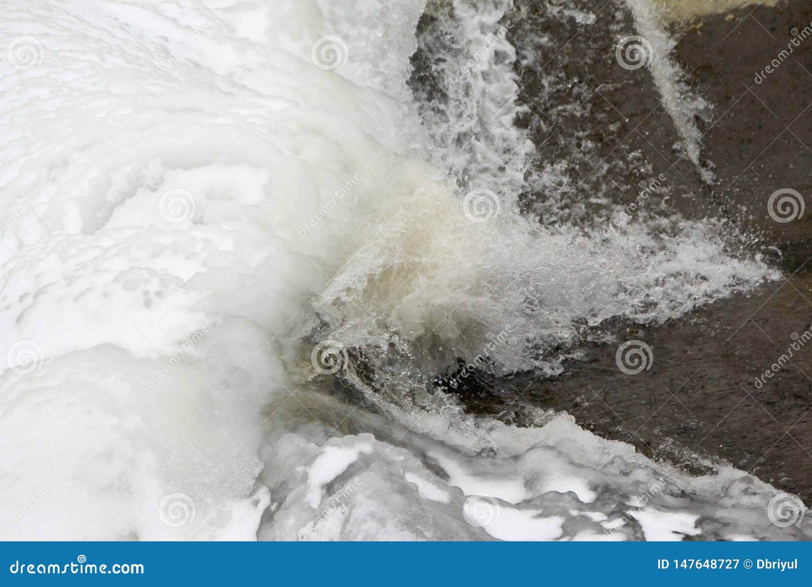 Ice Cold Water Splashes from Flowing River Stock Image - Image of ...